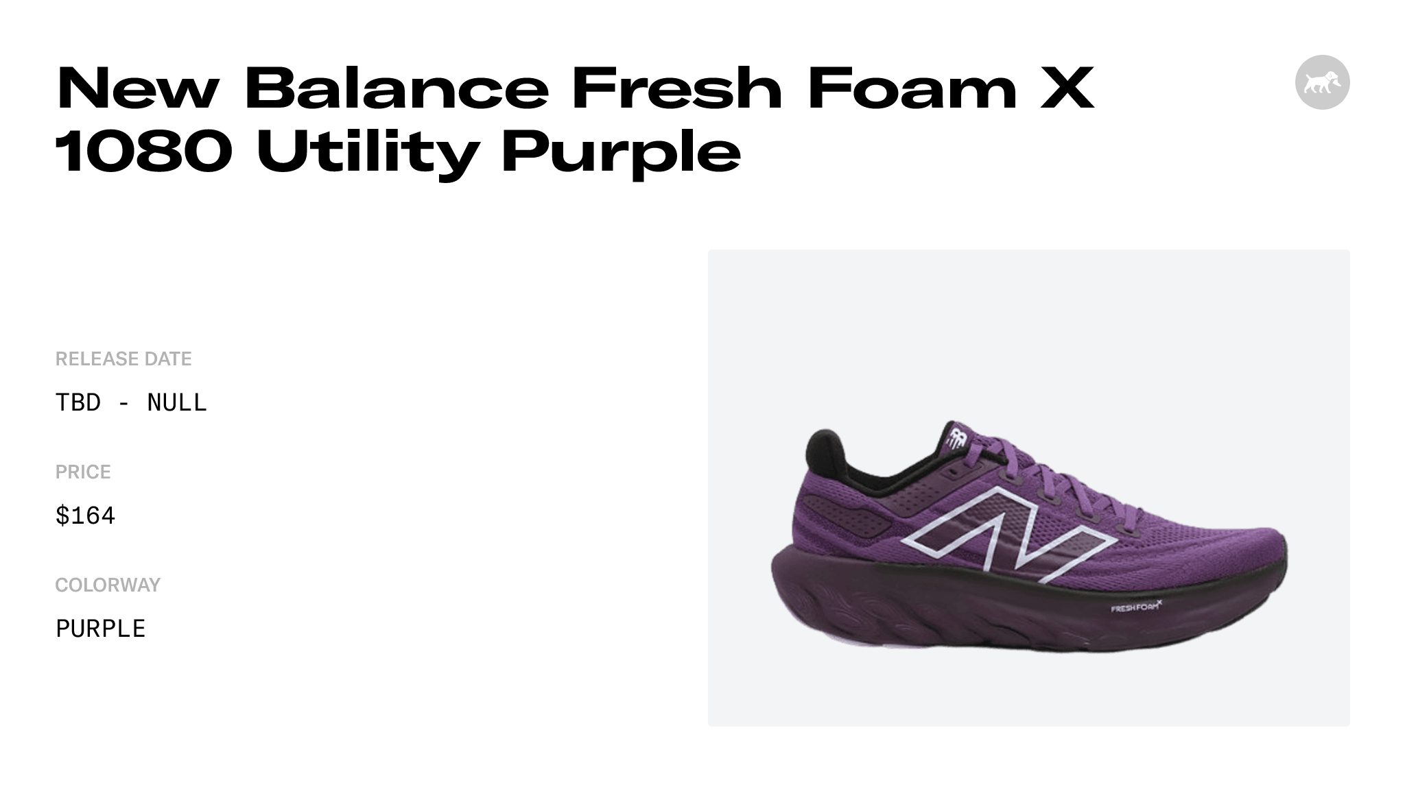New Balance Fresh Foam X 1080 Utility Purple - M1080LAB Release Info