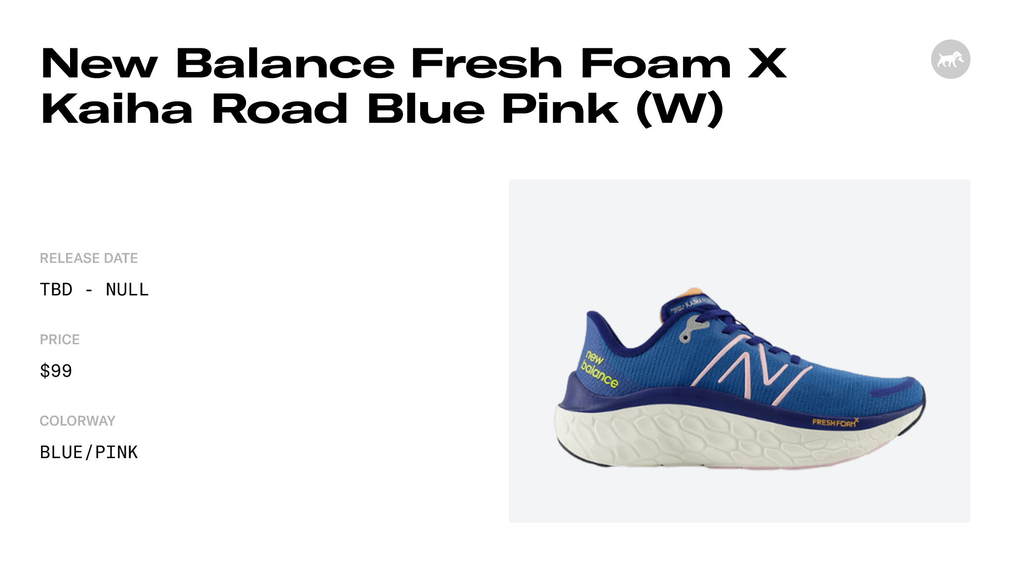 New Balance Fresh Foam X Kaiha Road Blue Pink (W) - WKAIRRB1 Release Info