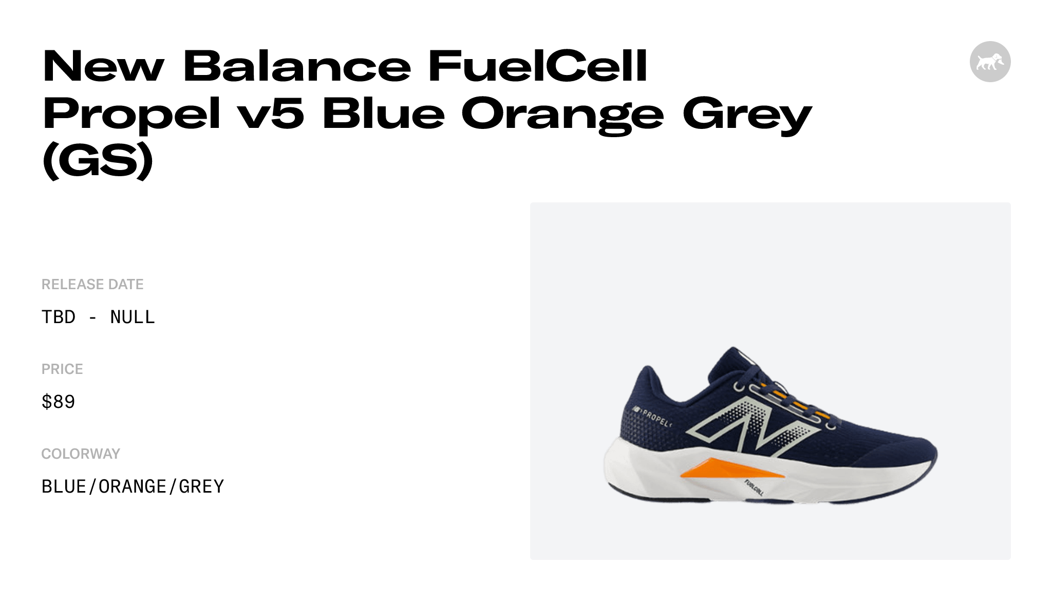 New Balance FuelCell Propel v5 Blue Orange Grey (GS) - GPFCPRK5 Release ...