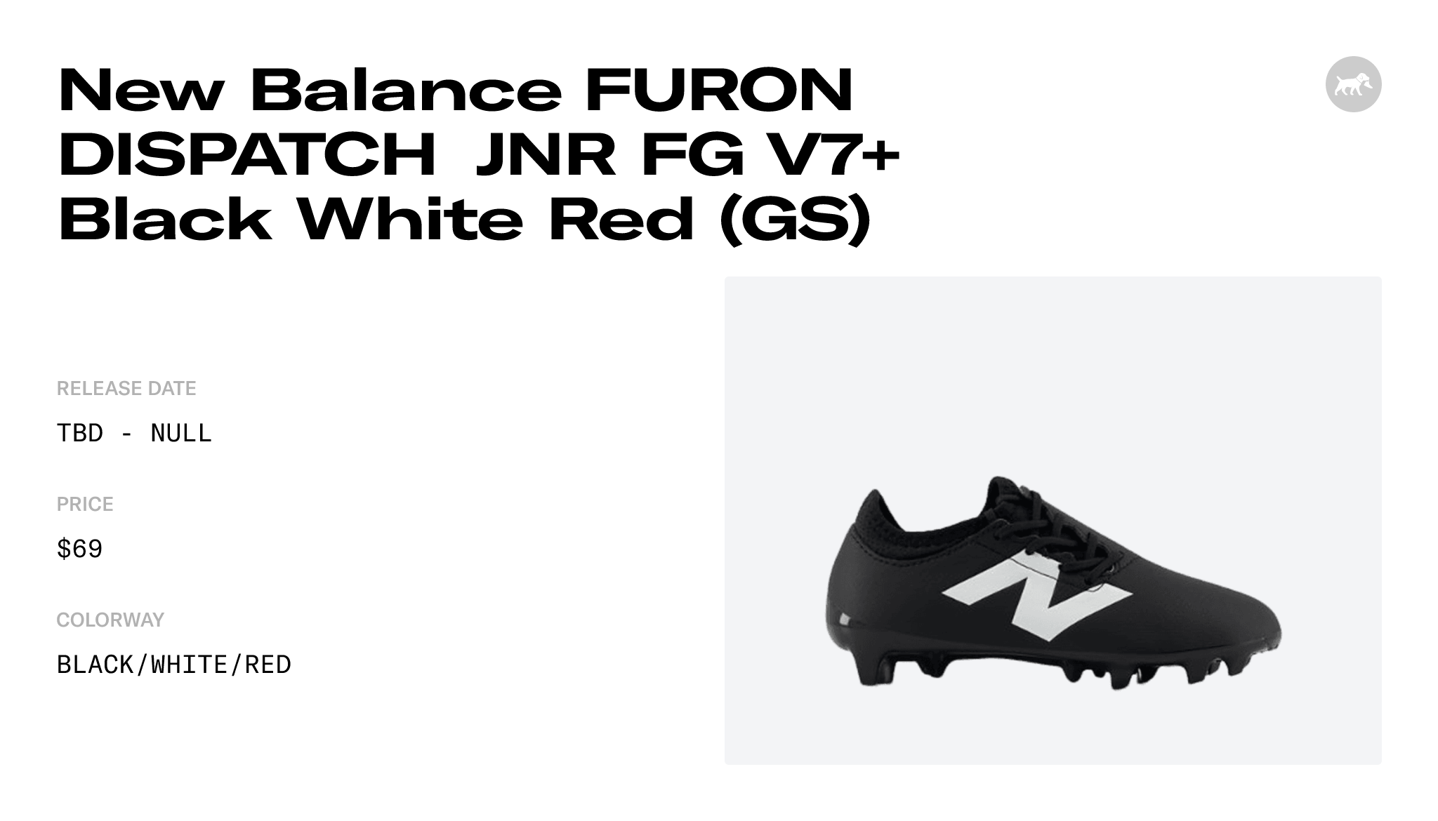 New Balance FURON DISPATCH JNR FG V7+ Black White Red (GS) - SJF3FB75 ...