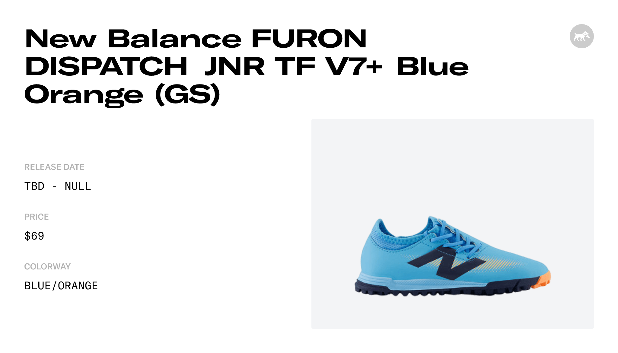 New Balance FURON DISPATCH JNR TF V7+ Blue Orange (GS) - SJF3TS75 ...