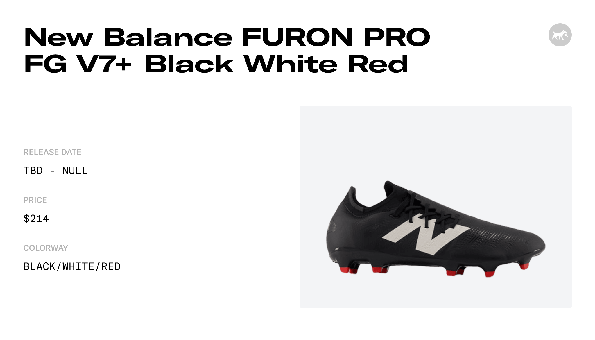 New Balance FURON PRO FG V7+ Black White Red - SF1FB75 Release Info
