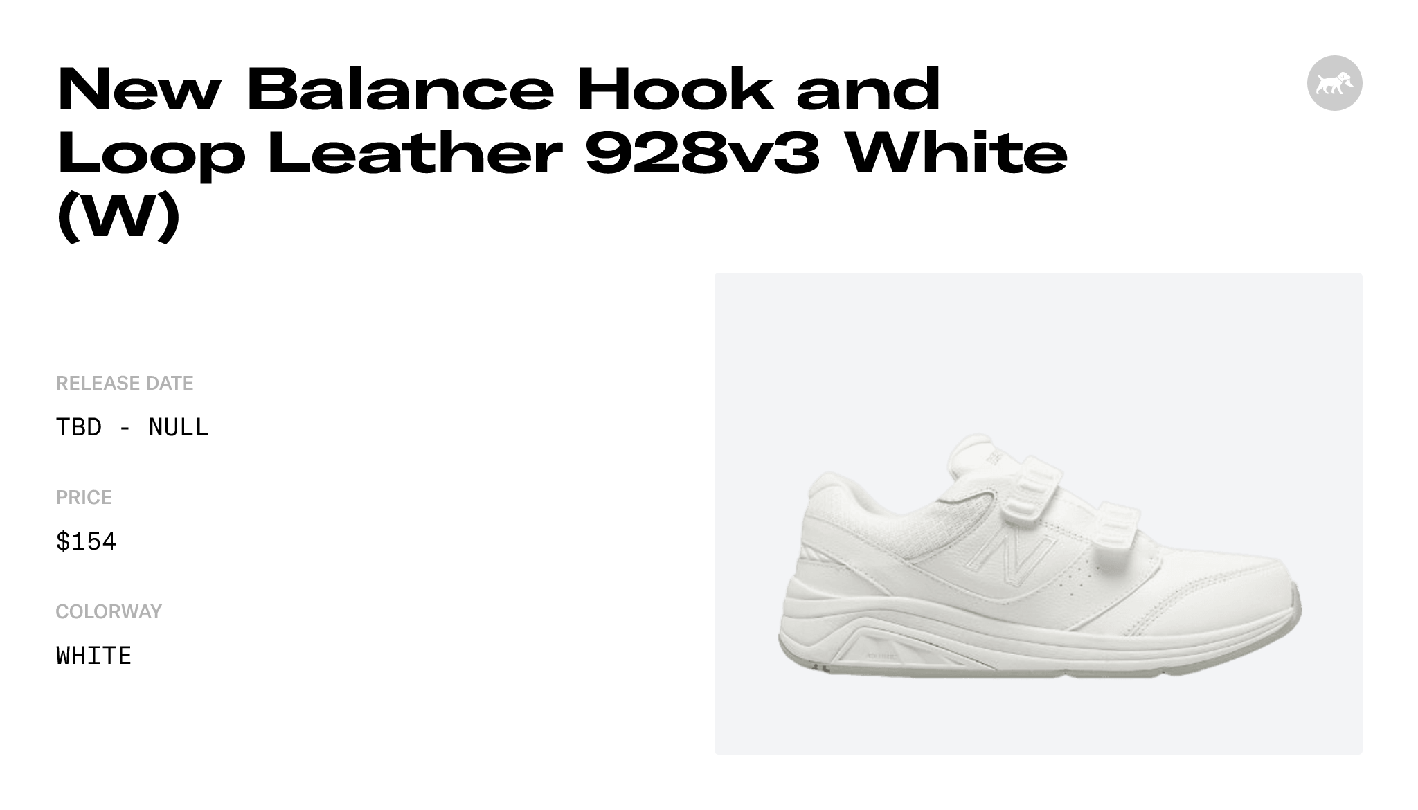 New Balance Hook and Loop Leather 928v3 White (W) - WW928HW3 Release Info