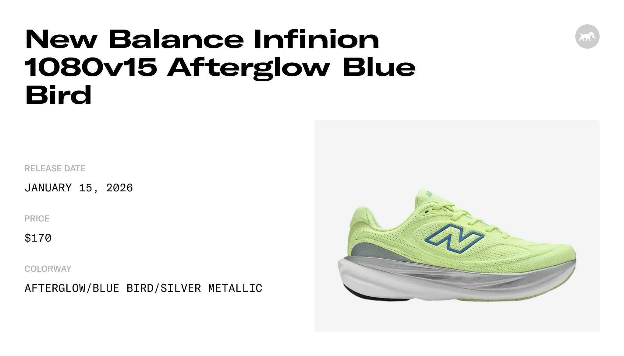New Balance Infinion 1080v15 Afterglow Blue Bird - M10802HR Release Info