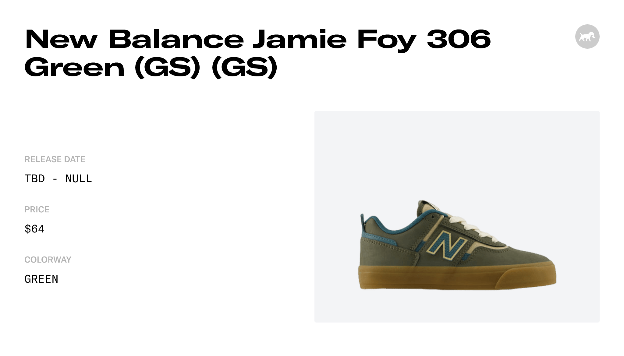 New Balance Jamie Foy 306 Green (GS) (GS) - YS306BOY Release Info