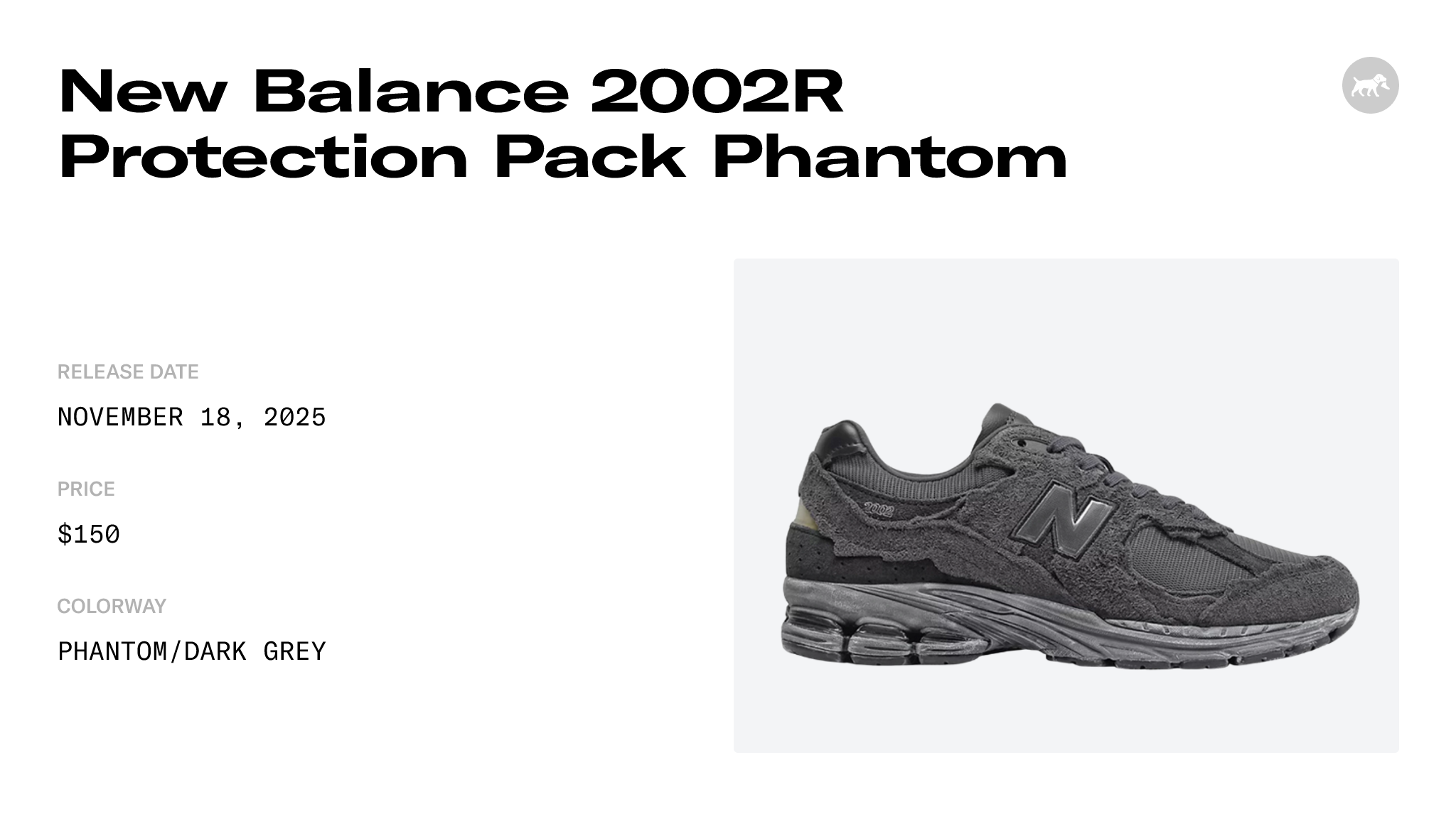 New Balance 2002R Protection Pack Phantom - M2002RDB