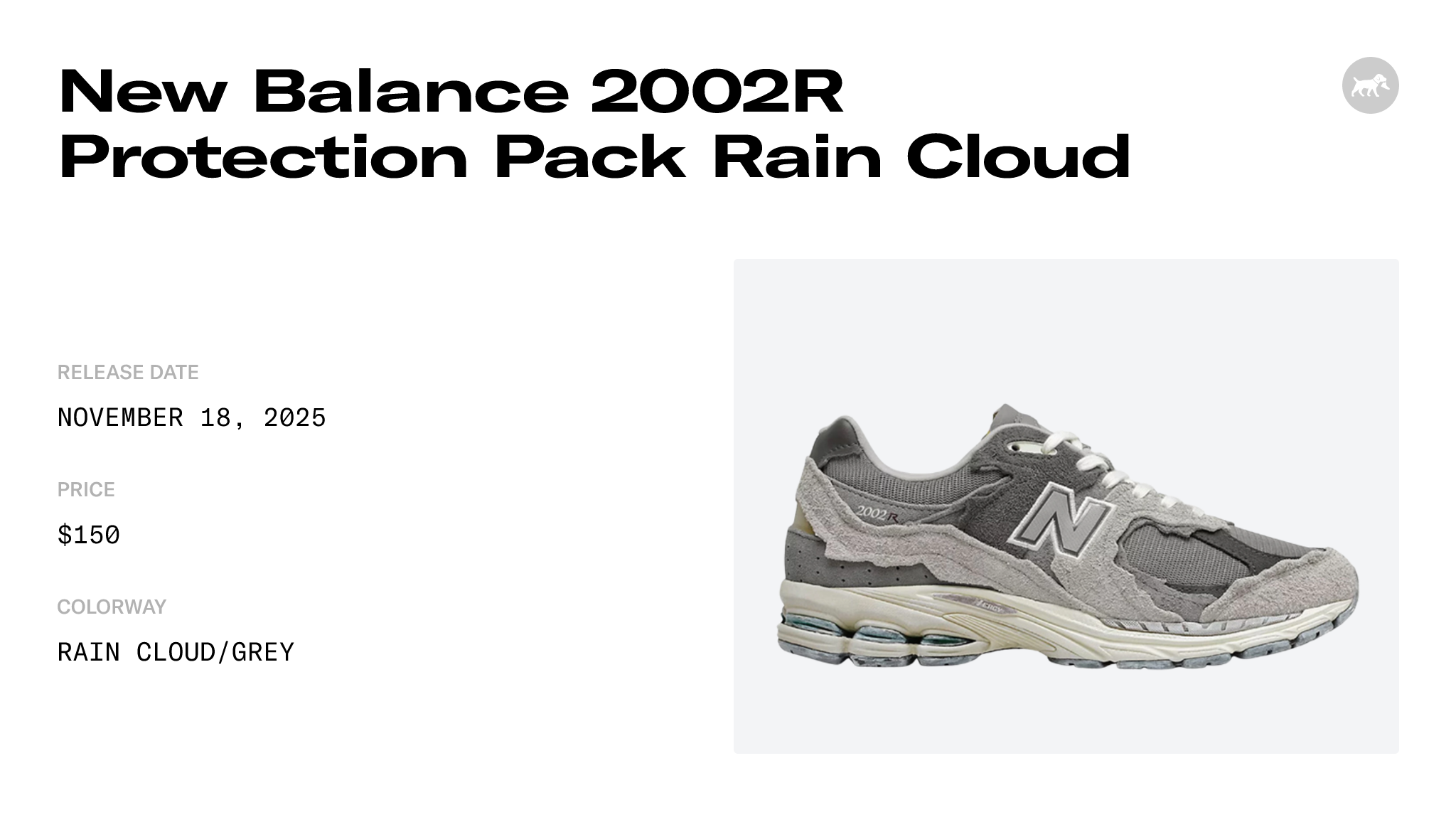 New Balance 2002R Protection Pack Rain Cloud - M2002RDA