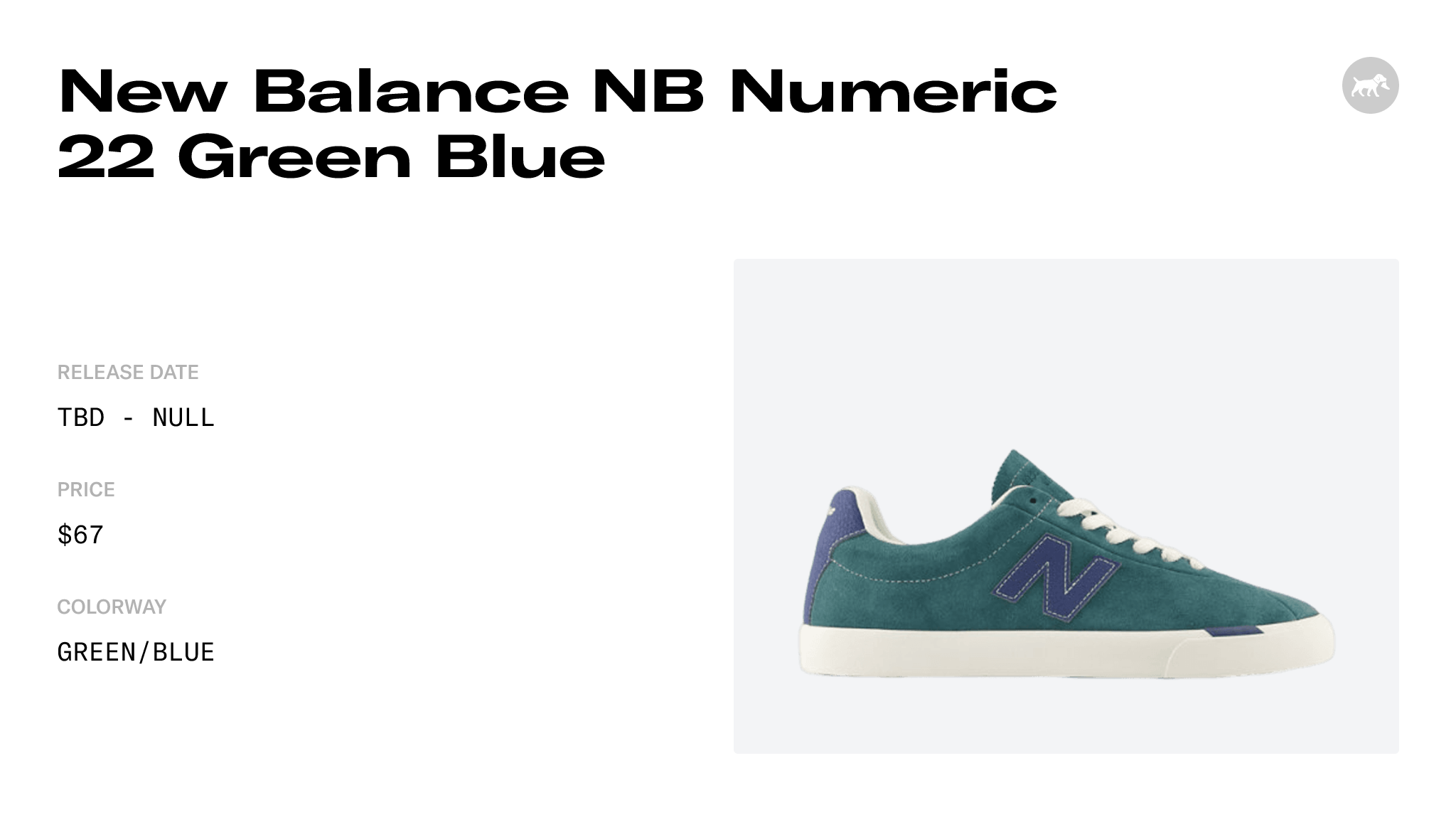 New Balance NB Numeric 22 Green Blue - NM22FNN Release Info