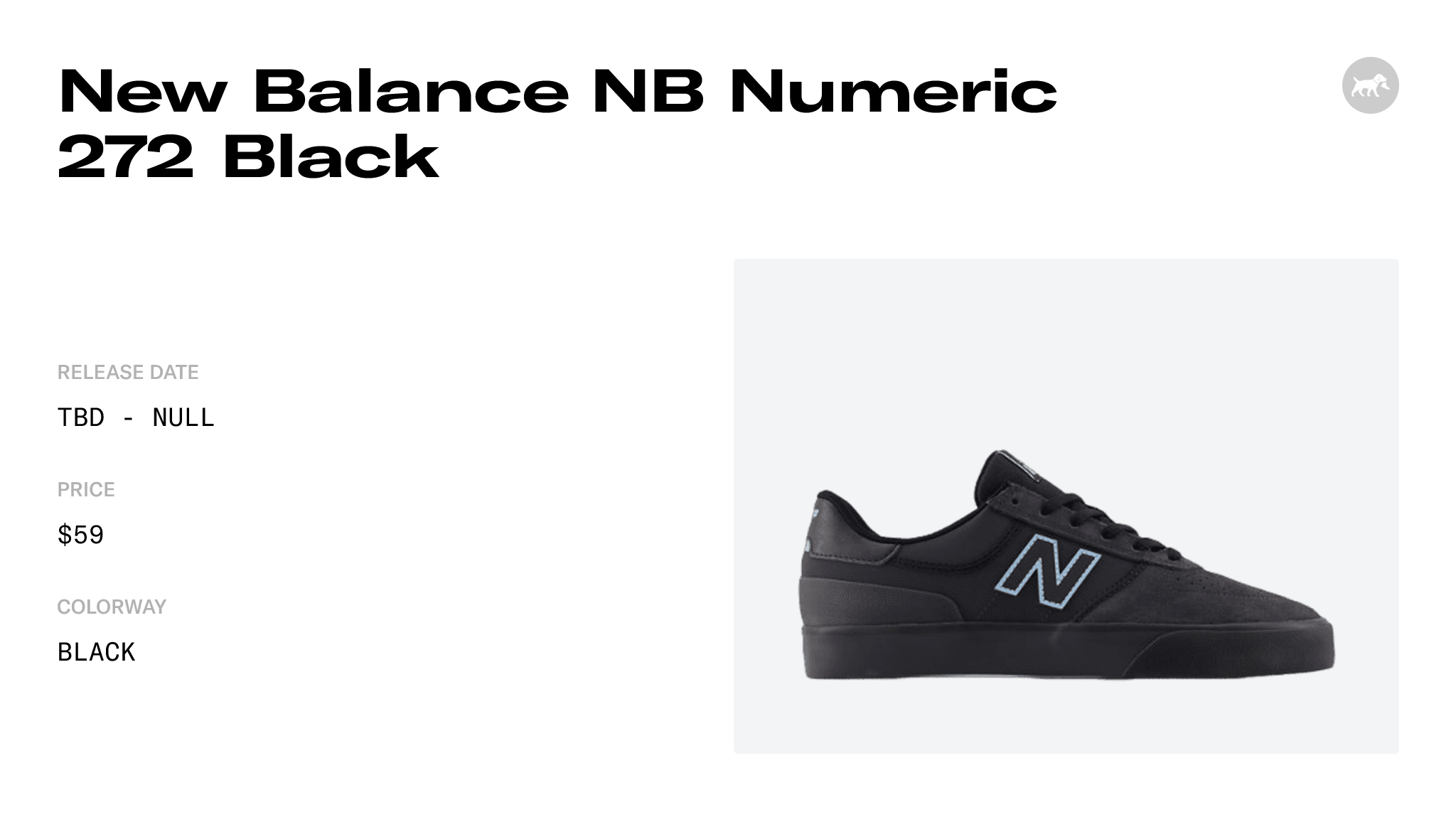 New Balance NB Numeric 272 Black - NM272GGB Release Info