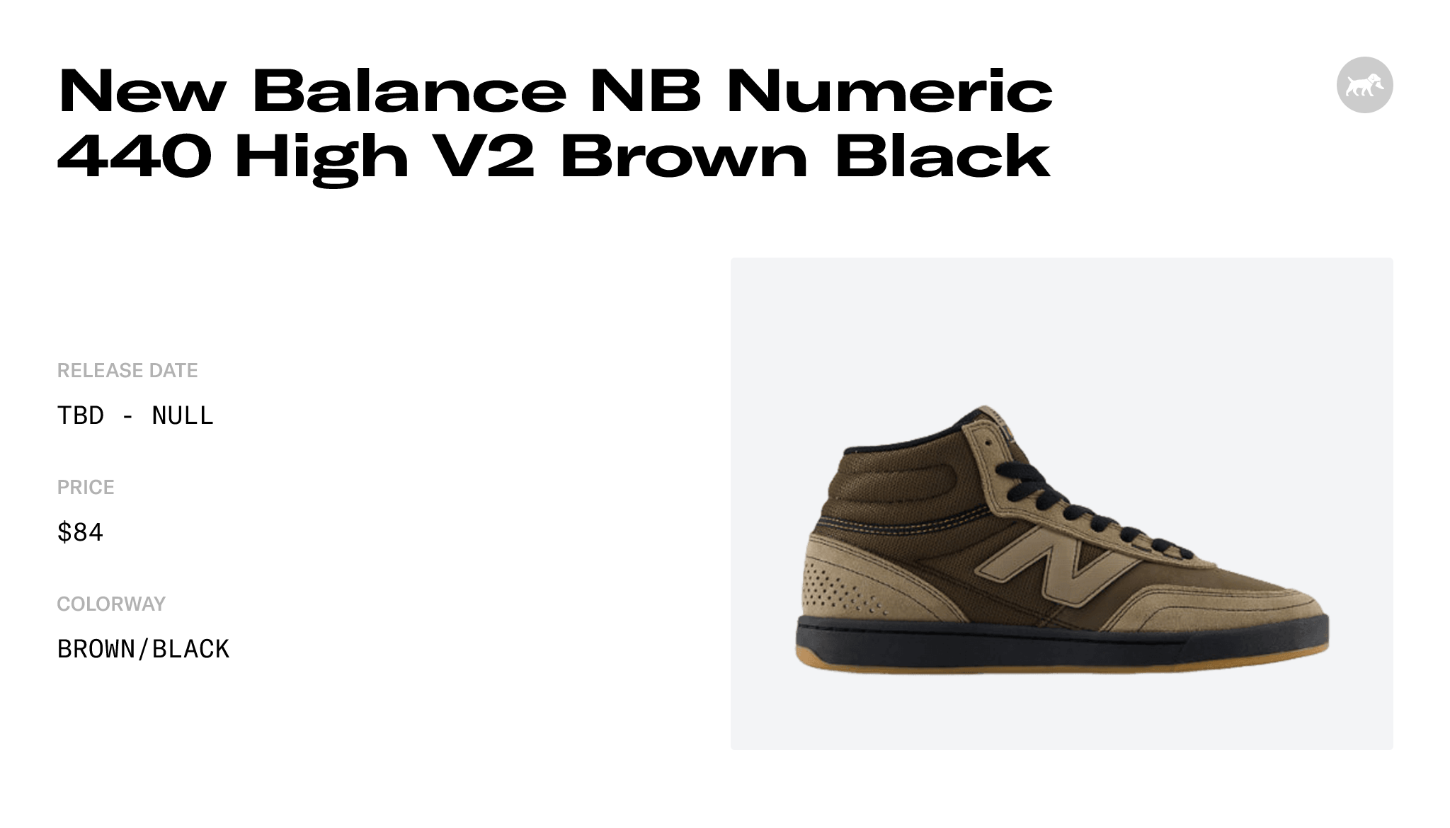 New Balance NB Numeric 440 High V2 Brown Black - NM440HDB Release Info