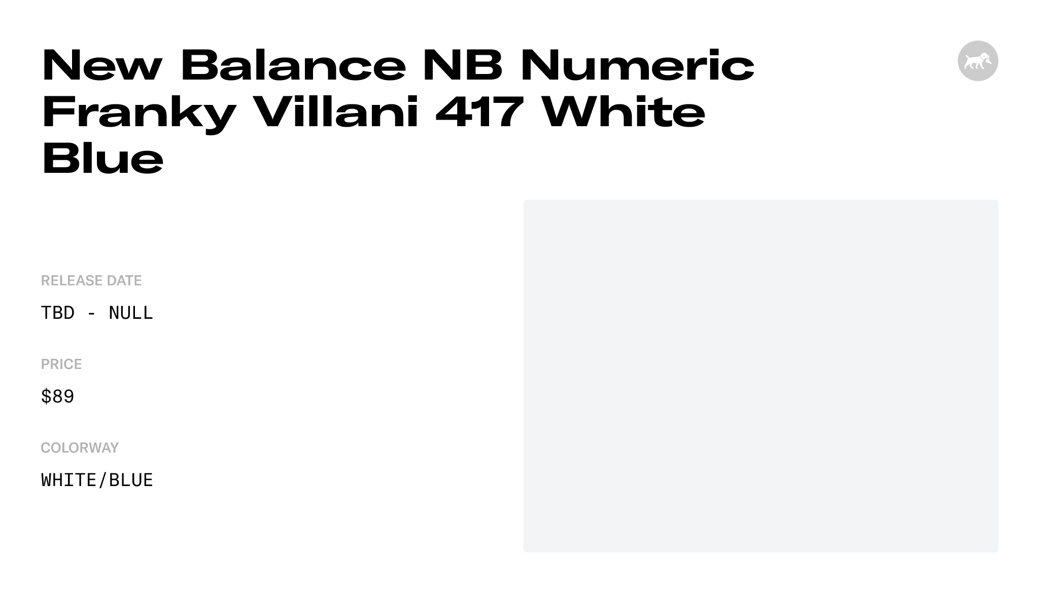 New Balance NB Numeric Franky Villani 417 White Blue - NM417ALD Release ...