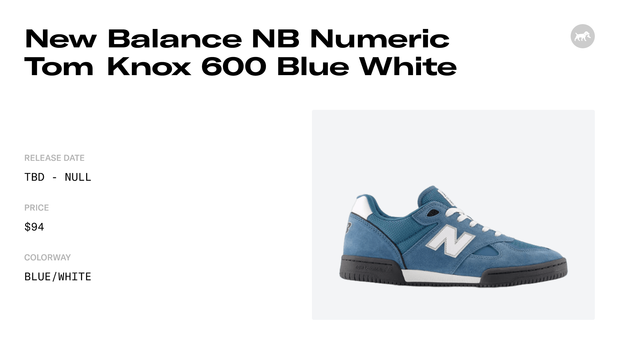 New Balance NB Numeric Tom Knox 600 Blue White - NM600OFB Release Info