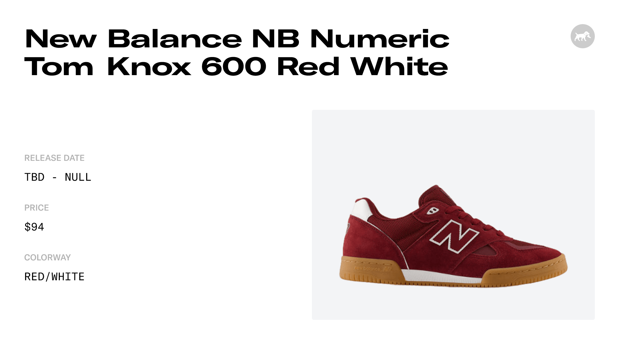 New Balance NB Numeric Tom Knox 600 Red White - NM600SPA Release Info