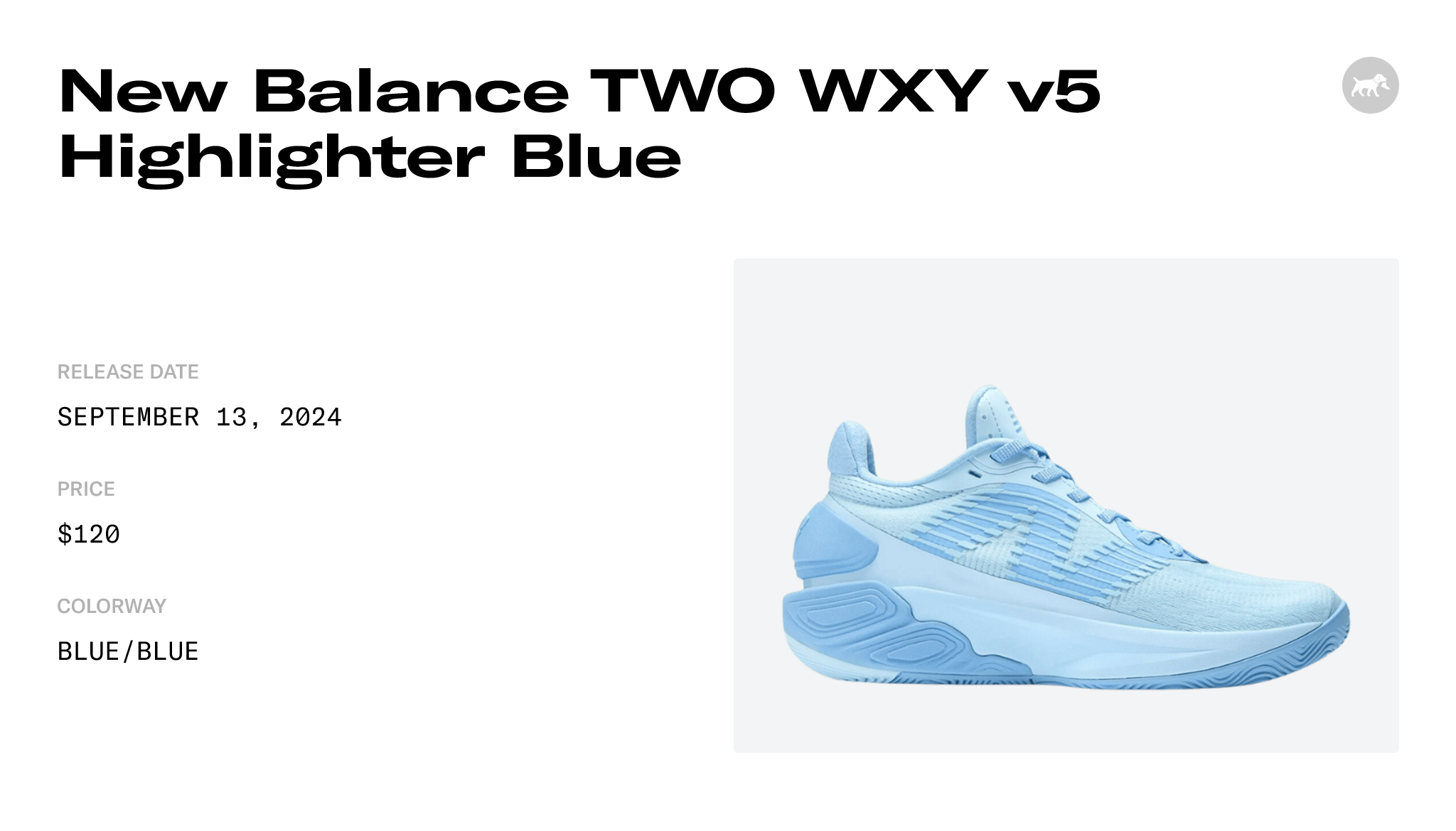 New Balance TWO WXY v5 Highlighter Blue - BB2WYEB5