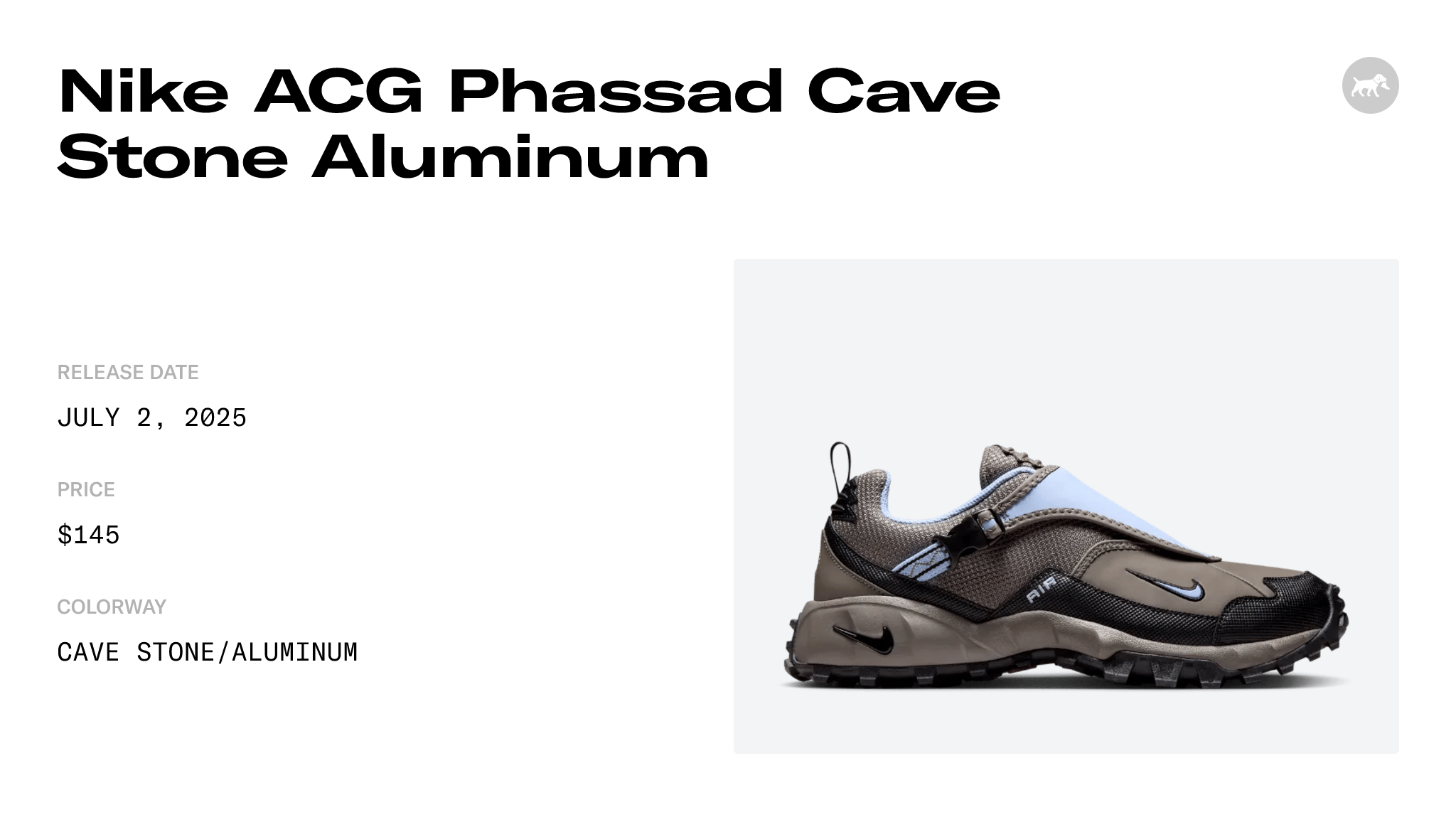 Nike ACG Phassad Cave Stone Aluminum - HM7133-200 Raffles & Where to Buy