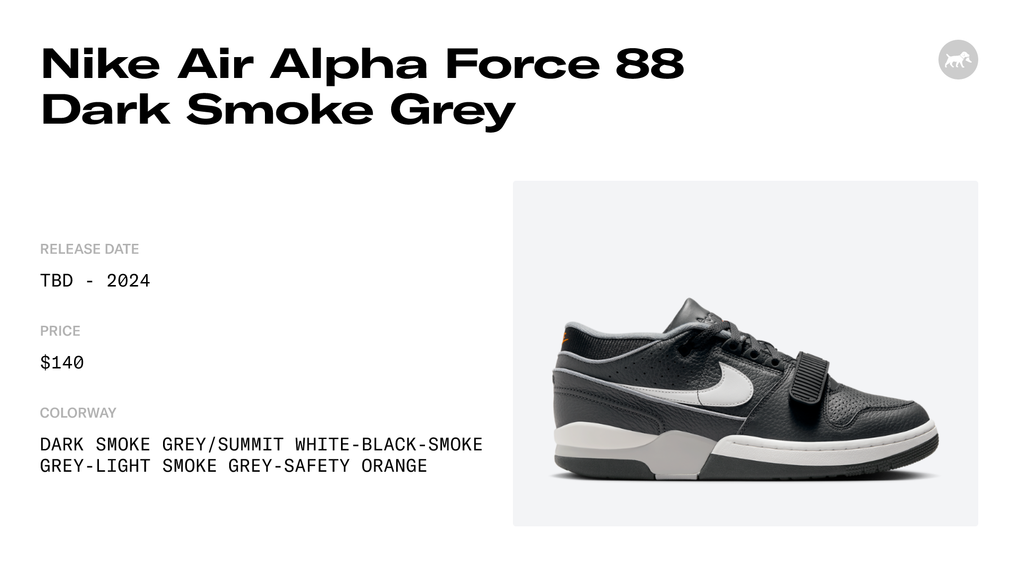 Nike Air Alpha Force 88 Dark Smoke Grey - FQ8183-001 Release Info
