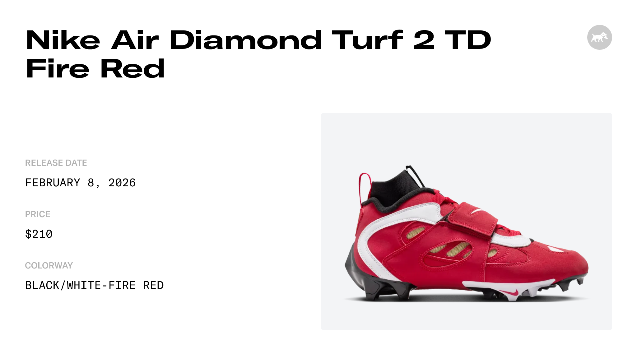 Nike Air Diamond Turf 2 TD Fire Red - IF4807-001 Release Info