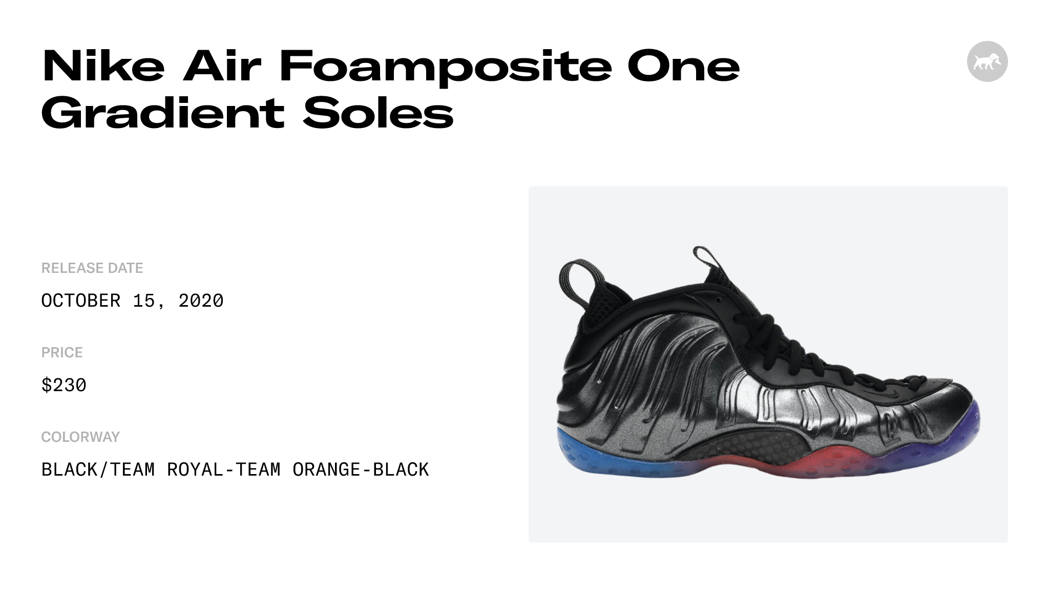 Nike Air Foamposite One Gradient Soles - CU8063-001