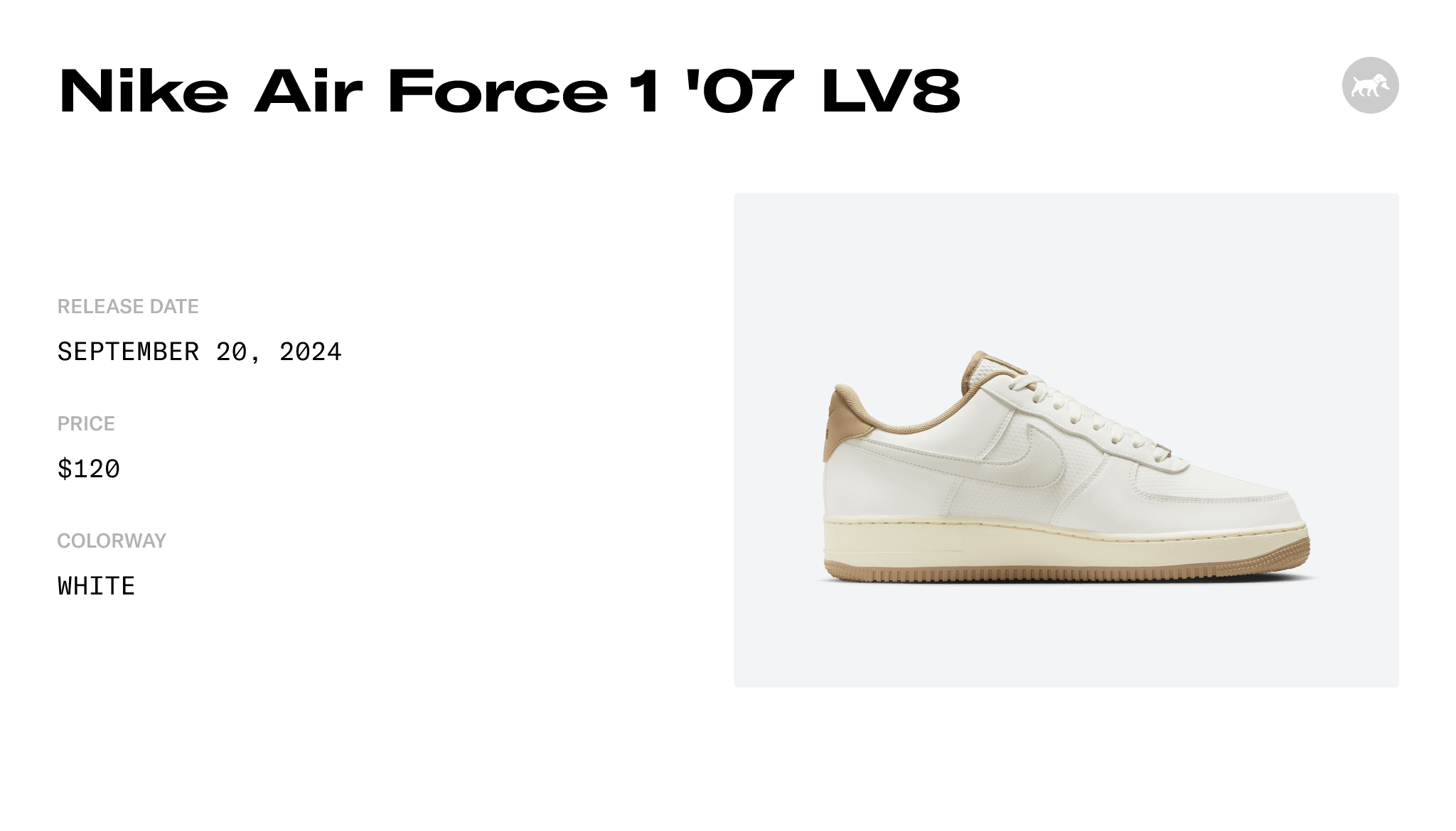 Nike Air Force 1 '07 LV8 - FZ5225-100 Release Info