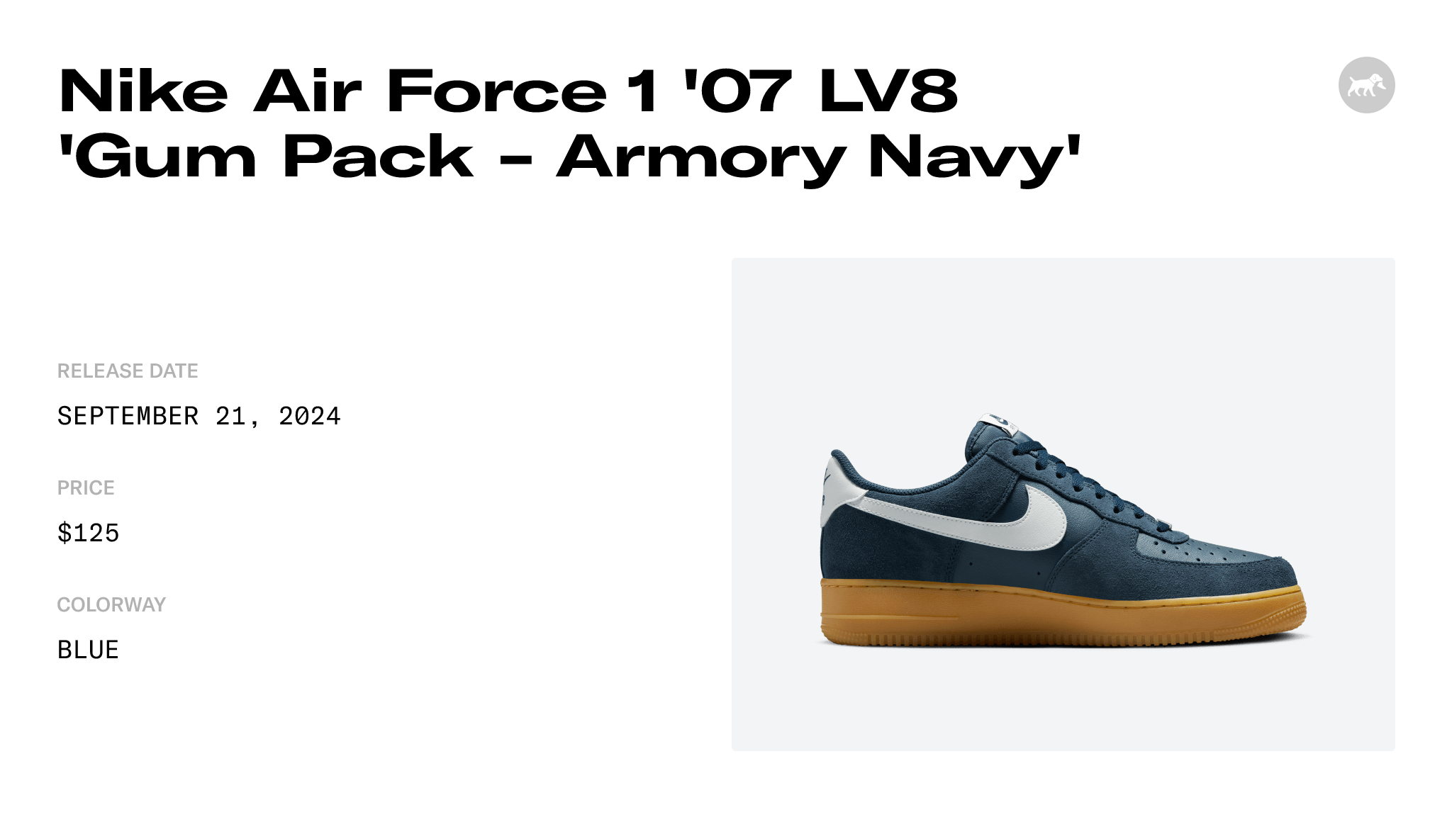 Nike Air Force 1 '07 LV8 'Gum Pack - Armory Navy' - FQ8714-400 Release Info