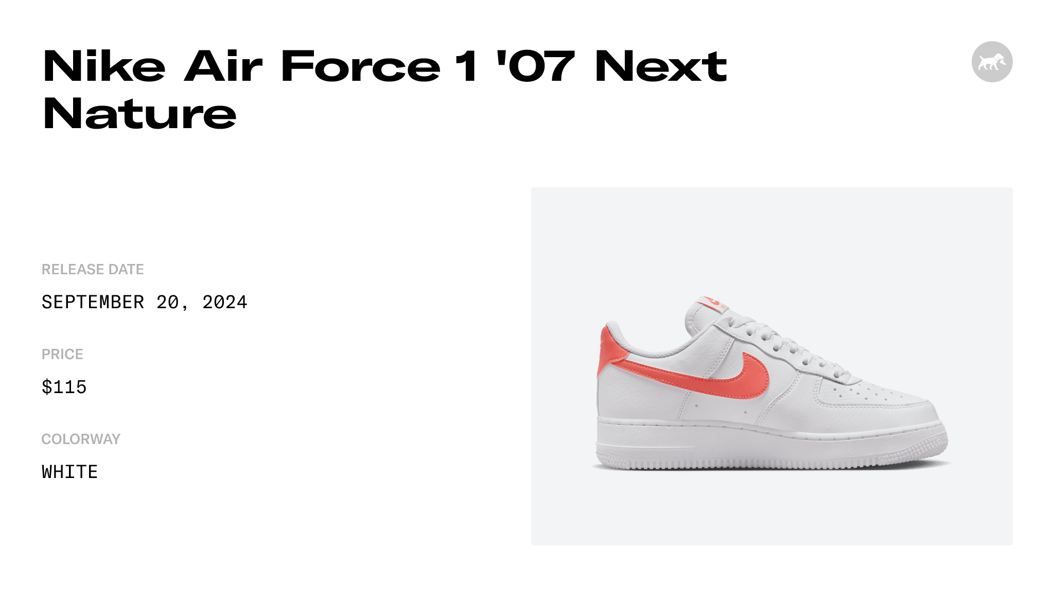 Nike Air Force 1 '07 Next Nature - DC9486-107 Raffles & Where to Buy