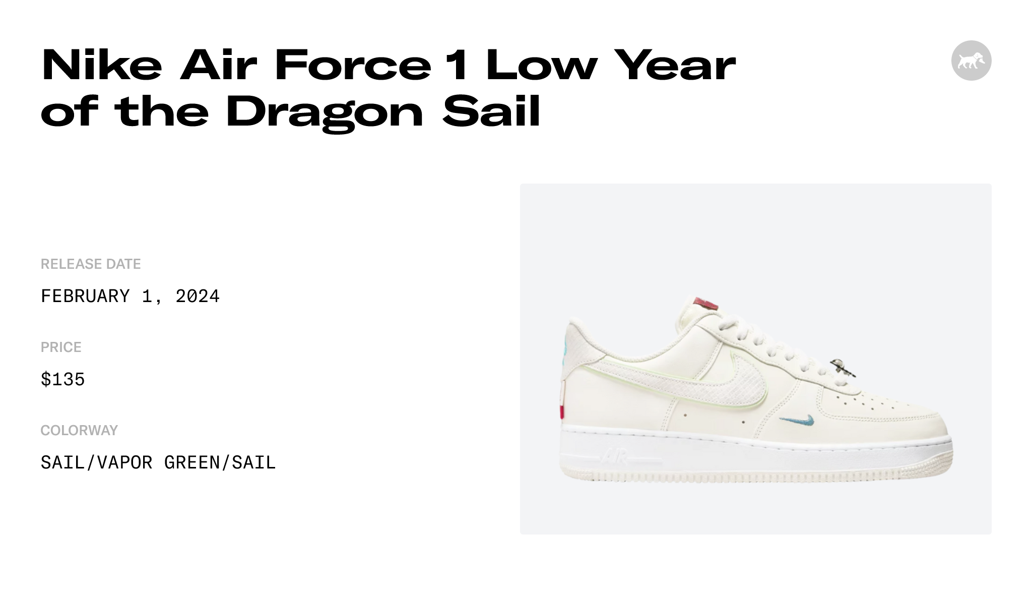 Nike Air Force 1 Low Year of the Dragon Sail - FZ5052-131