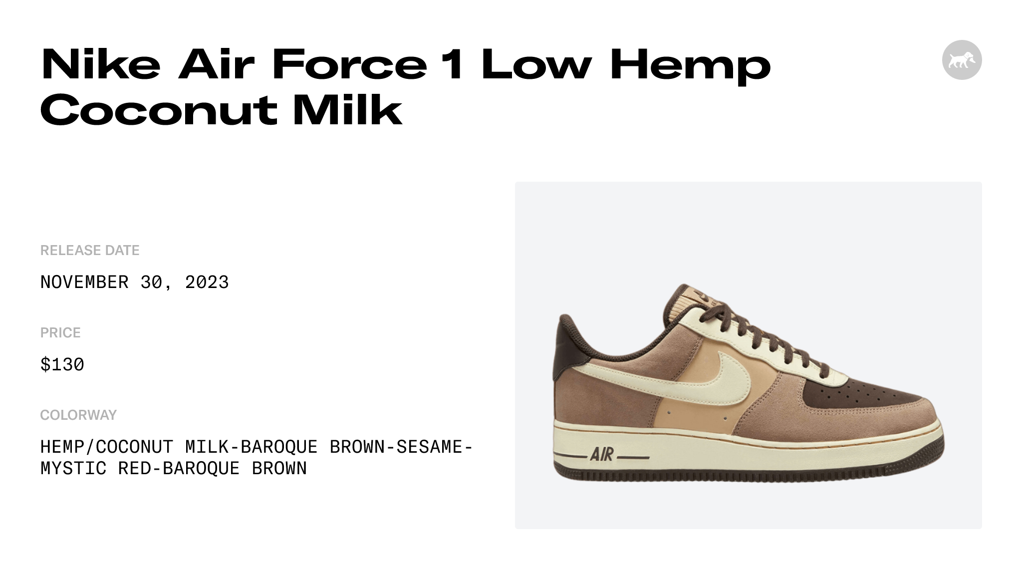Nike Air Force 1 Low Hemp Coconut Milk - FB8878-200