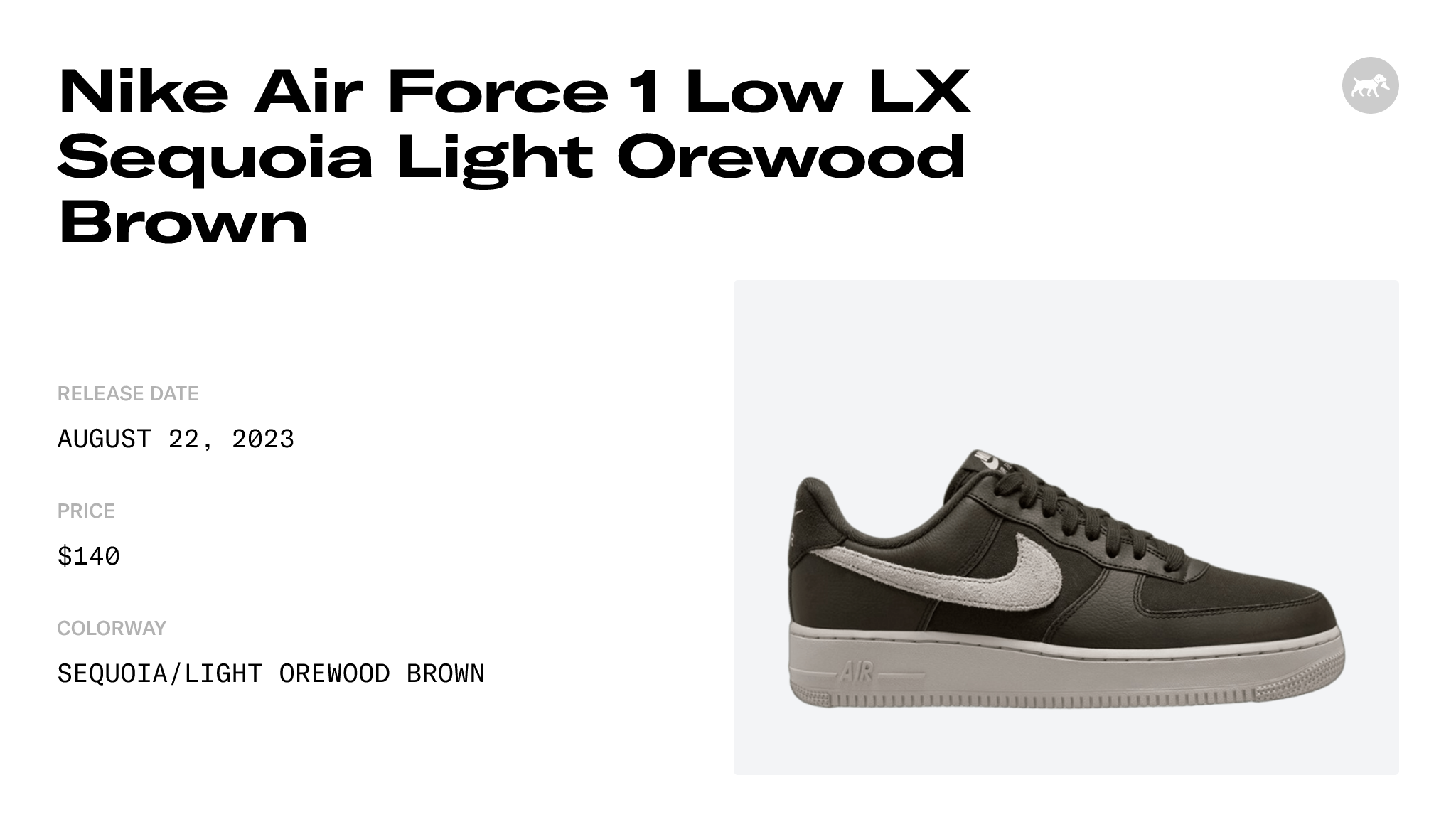 Nike Air Force 1 Low LX Sequoia Light Orewood Brown - DV7186-301