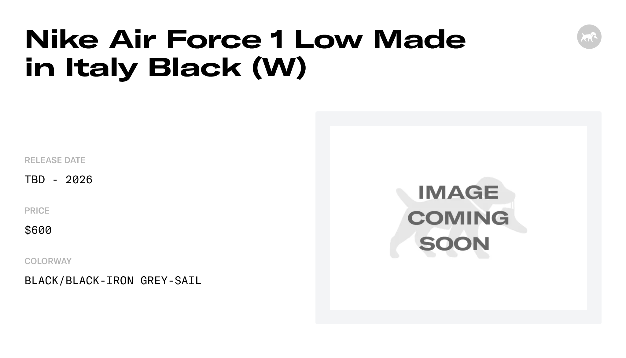 Nike Air Force 1 Low Made in Italy Black (W) - IF3201-001 Release Info