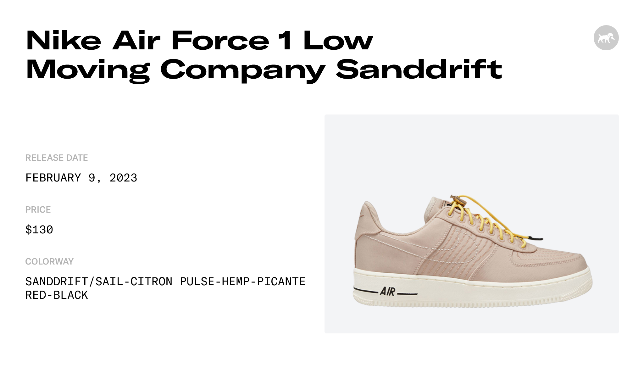 Nike Air Force 1 Low Moving Company Sanddrift - DV0794-100