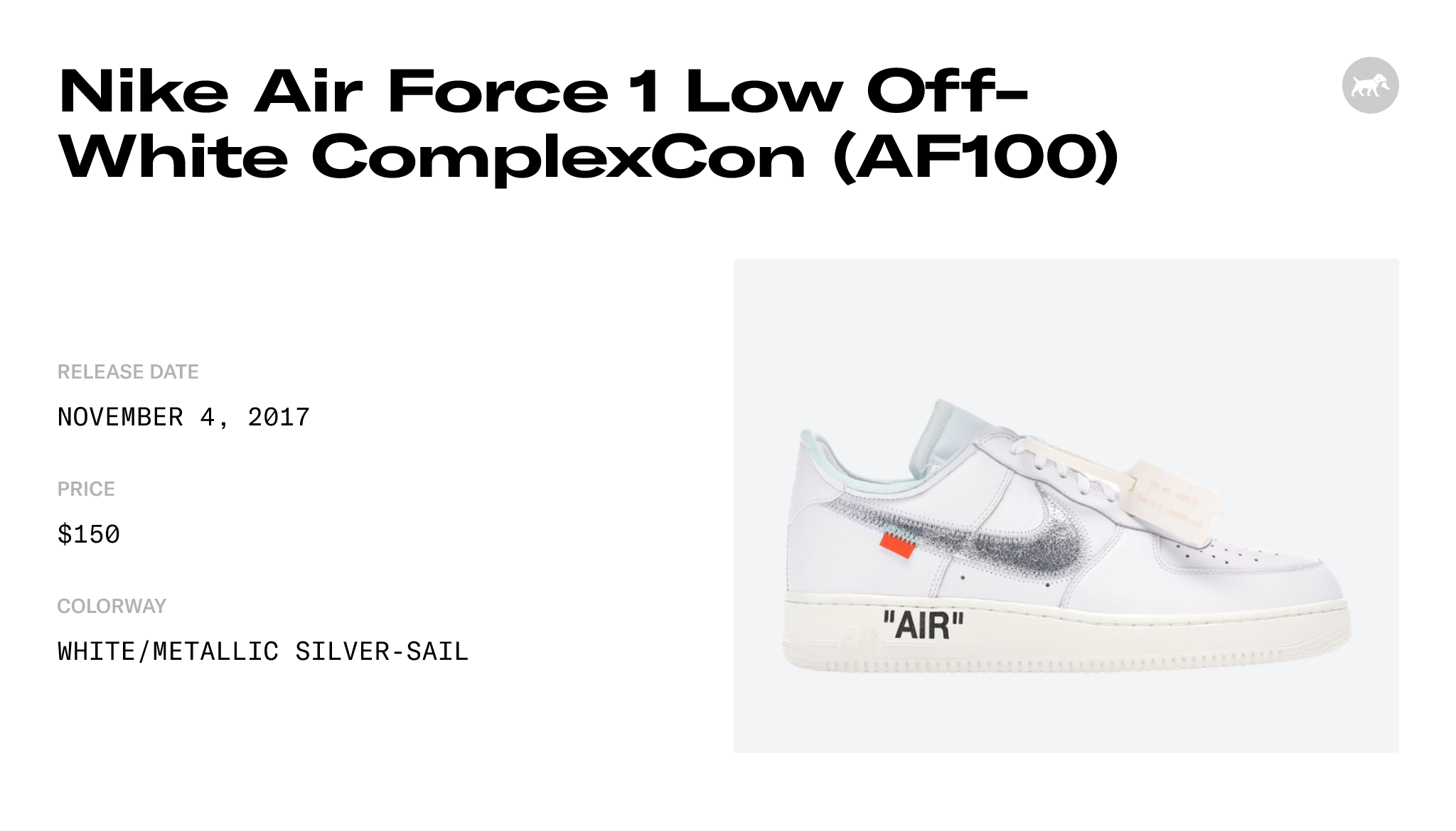 Nike Air Force 1 Low Off-White ComplexCon (AF100) - AO4297-100
