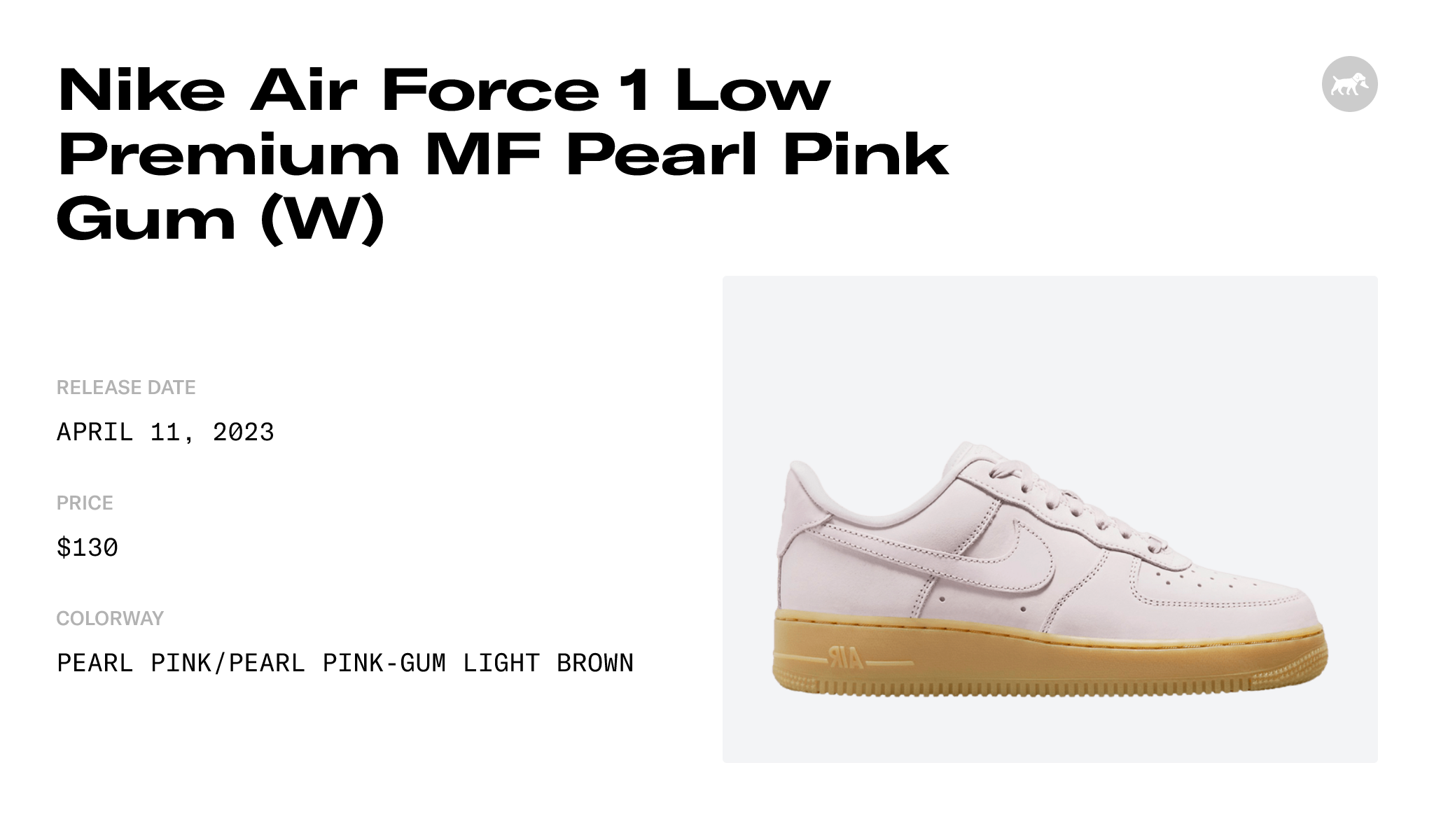 Nike Air Force 1 Low Premium MF Pearl Pink Gum (W) - DR9503-601