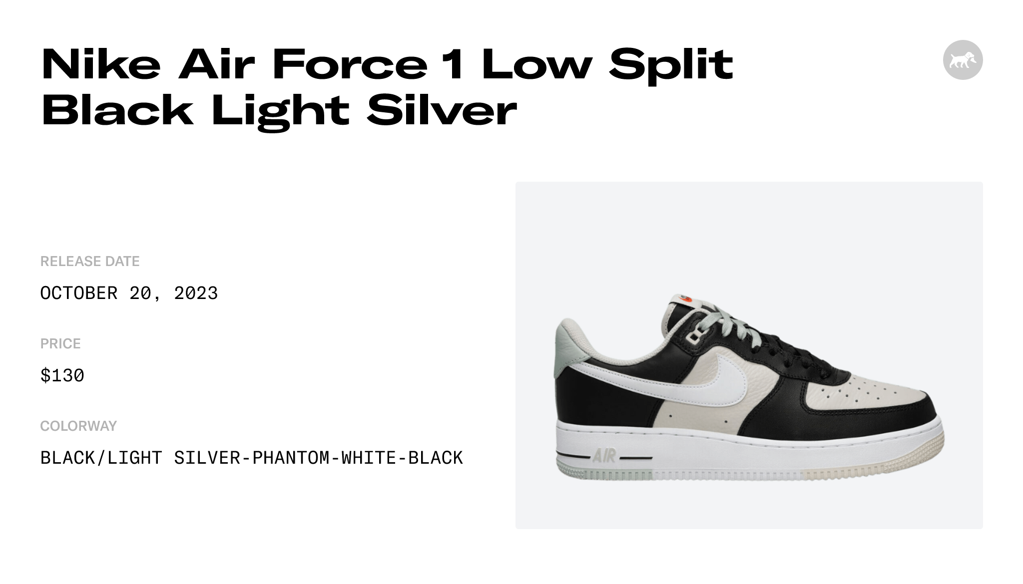 Nike Air Force 1 Low Split Black Light Silver - FD2592-002