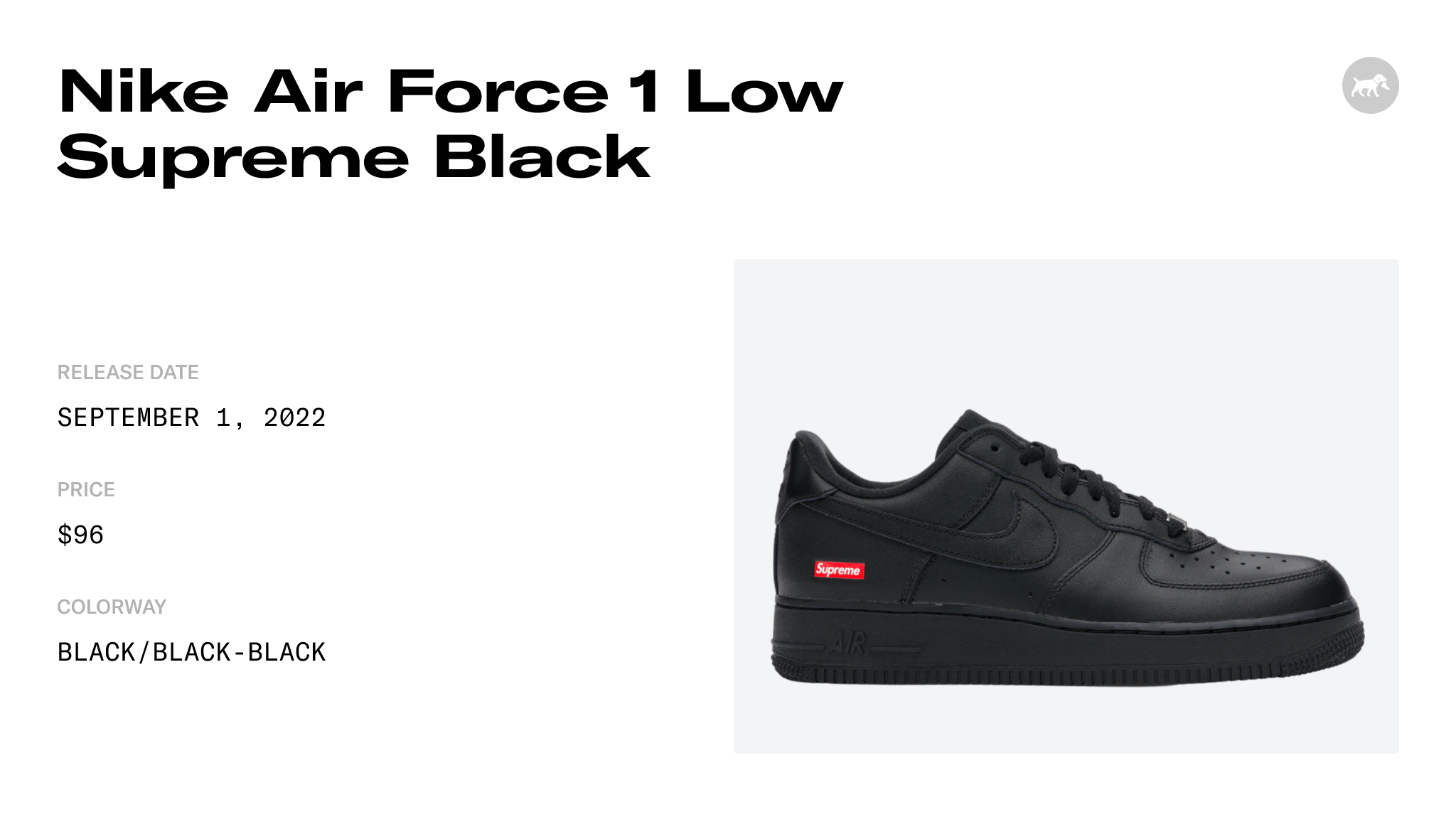 Nike Air Force 1 Low Supreme Black - CU9225-001 Raffles & Where to Buy