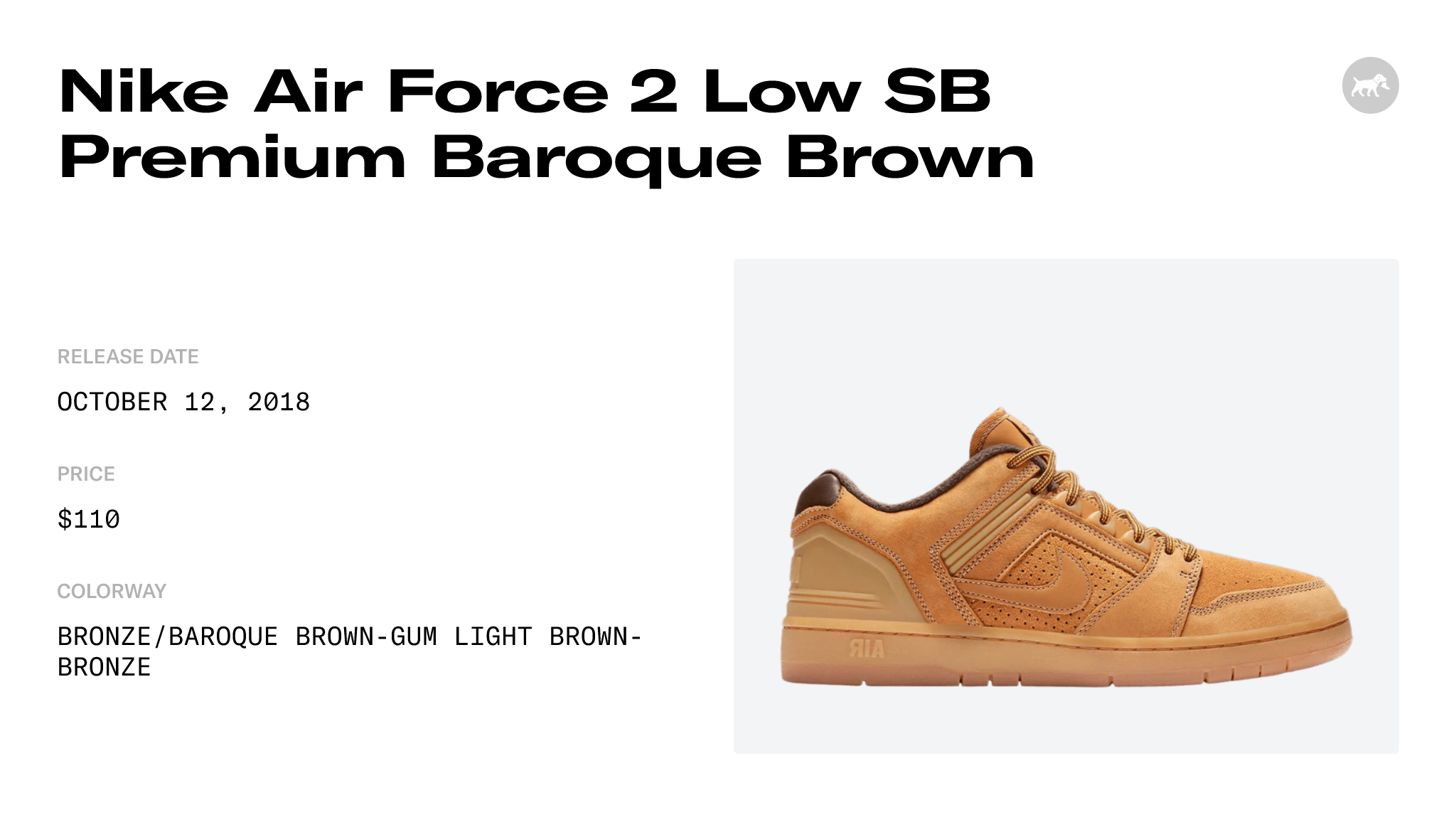 Nike Air Force 2 Low SB Premium Baroque Brown - AV3801-772