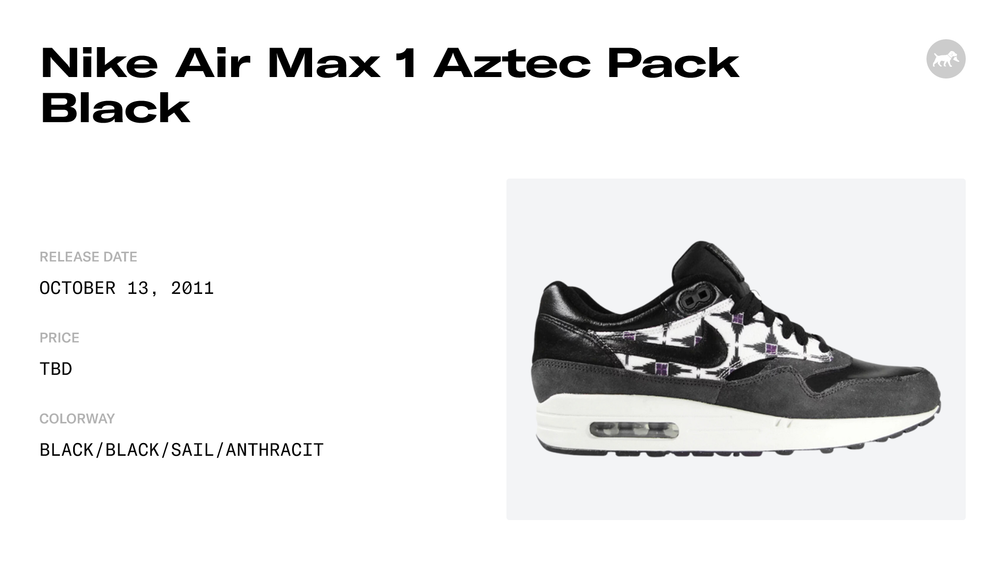 Nike Air Max 1 Aztec Pack Black - 308866-024 Raffles & Where to Buy