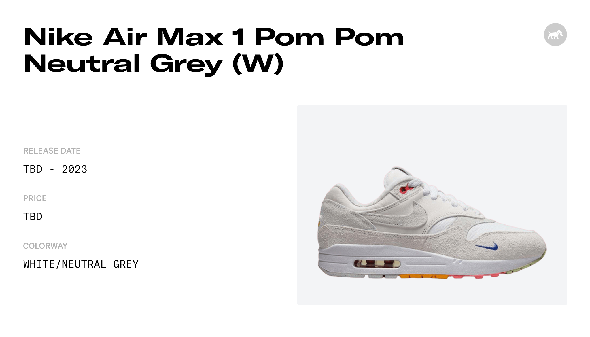 Nike Air Max 1 Pom Pom Neutral Grey (W) Release Info