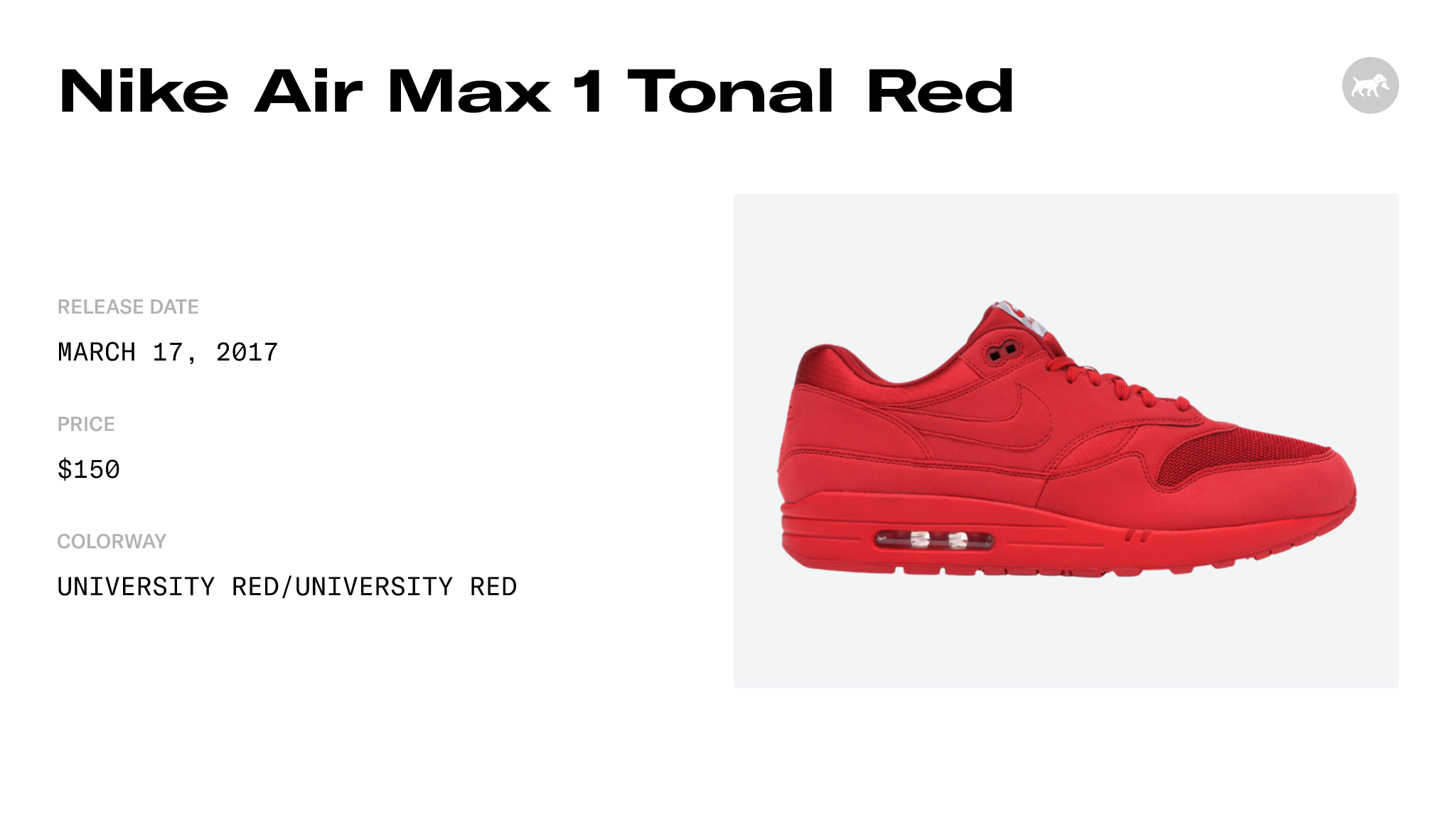 Nike Air Max 1 Tonal Red - 875844-600 Raffles & Where to Buy