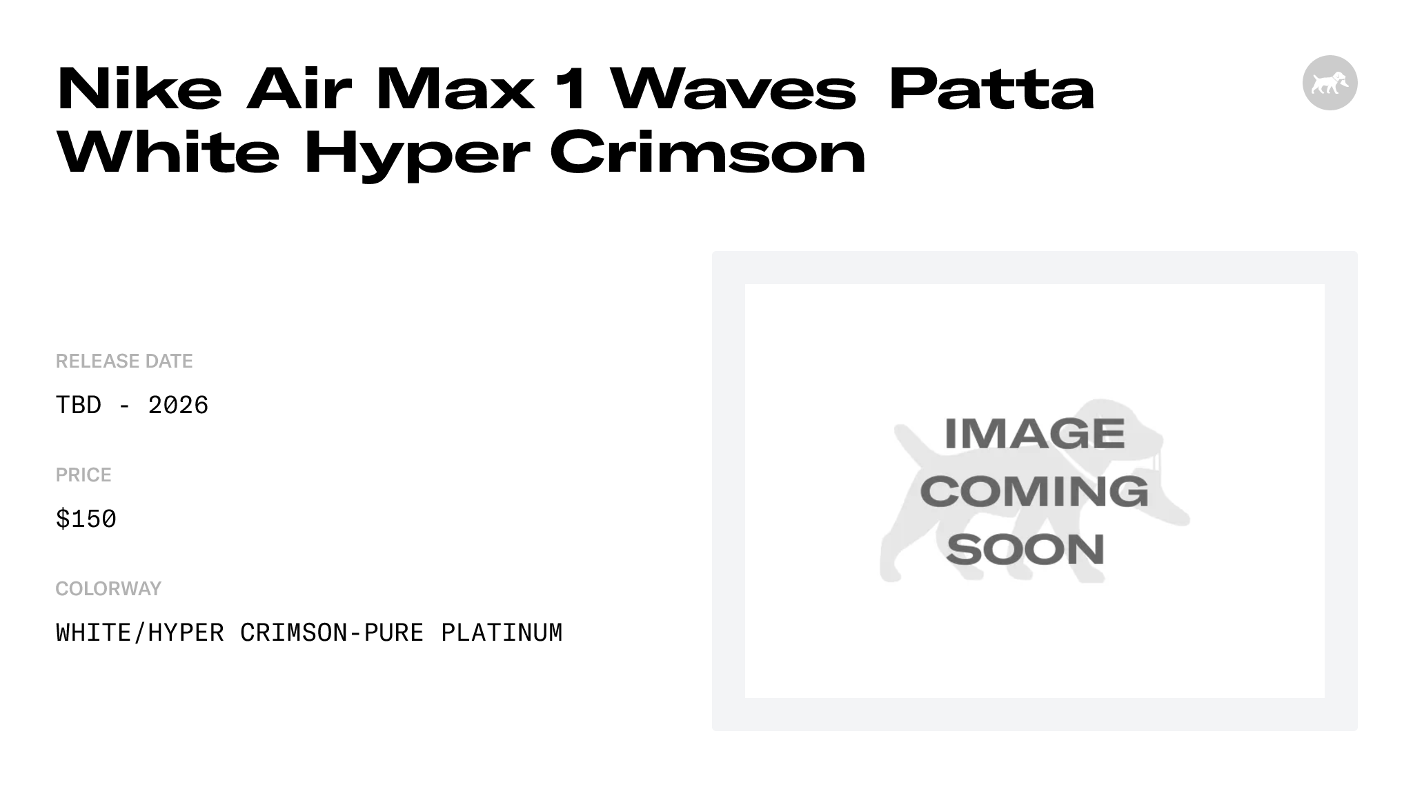 Nike Air Max 1 Waves Patta White Hyper Crimson - II7055-100 Release Info