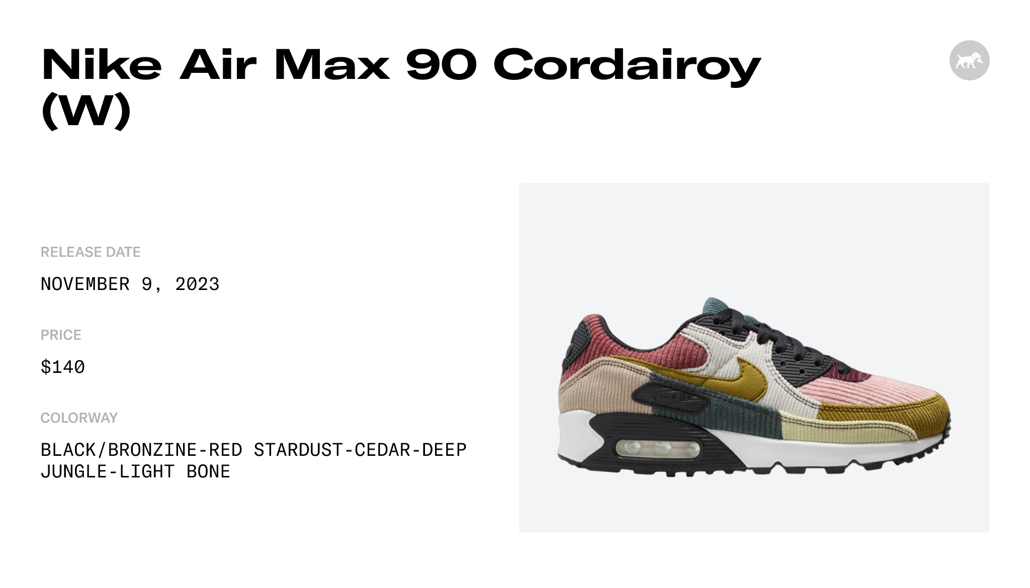 Nike Air Max 90 Cordairoy (W) - FB8455-001 Raffles & Where to Buy