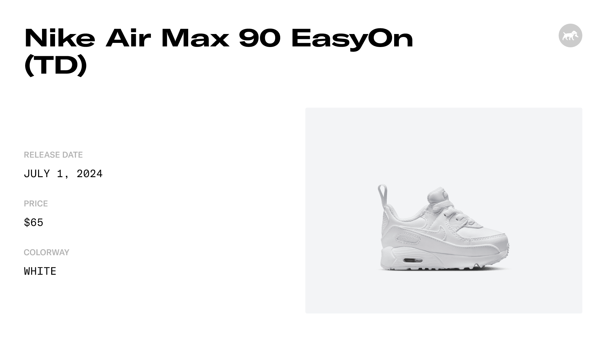 Nike Air Max 90 EasyOn (TD) - HF6359-102 Release Info