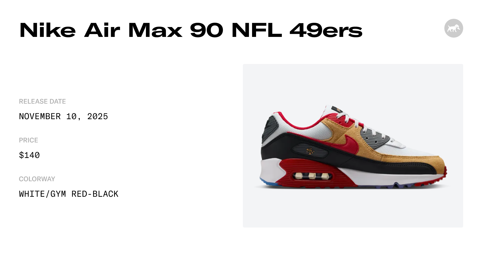 Nike Air Max 90 NFL 49ers - II7588-100 Raffles & Where to Buy