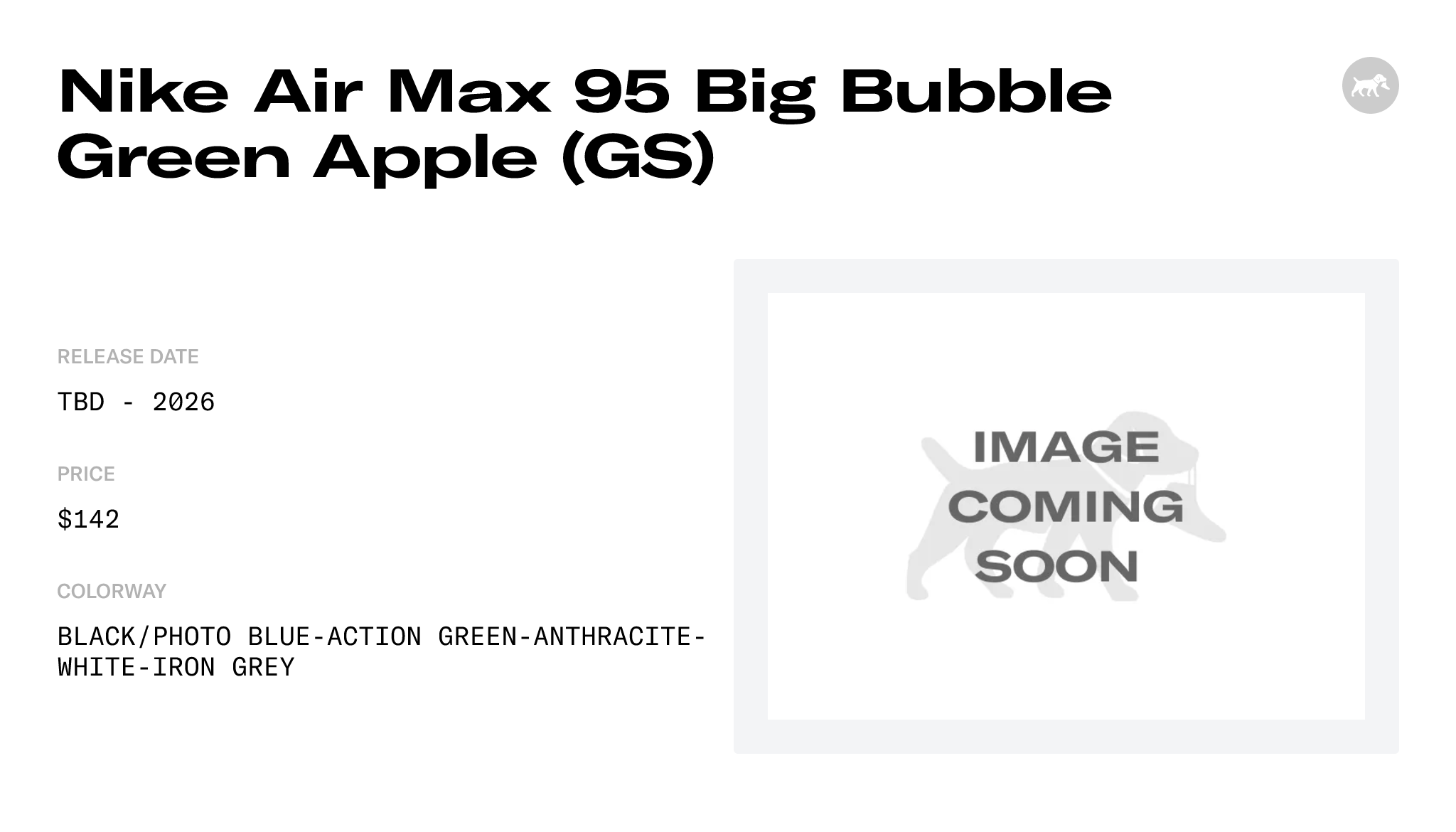 Nike Air Max 95 Big Bubble Green Apple (GS) - IR1481-010 Release Info