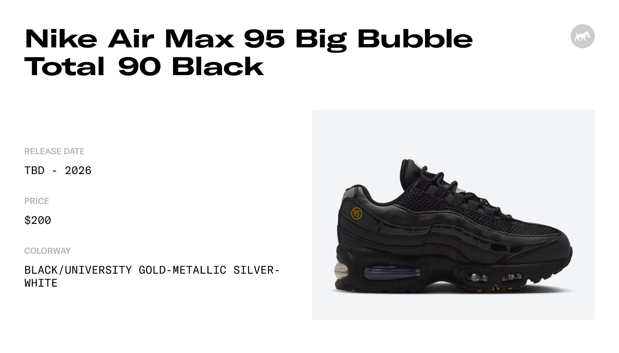 Nike Air Max 95 Big Bubble Total 90 Black - IB6830-001 Release Info