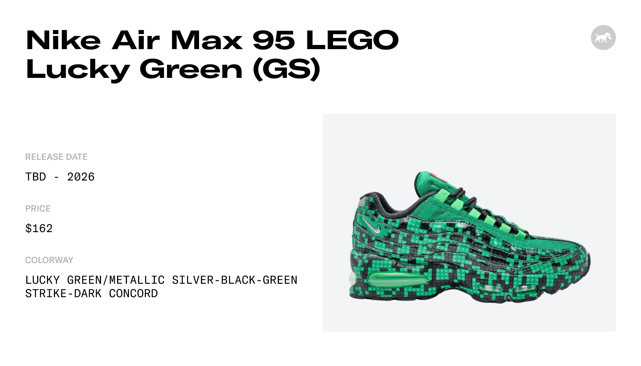 Nike Air Max 95 LEGO Lucky Green (GS) - IO4799-300 Release Info