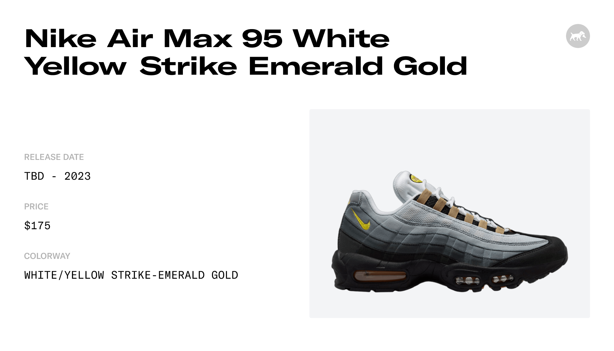 Nike Air Max 95 White Yellow Strike Emerald Gold - DX4236-100 Release Info