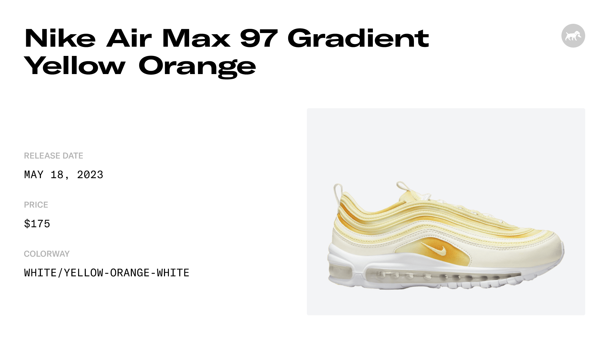 Nike Air Max 97 Gradient Yellow Orange - FN0321-100