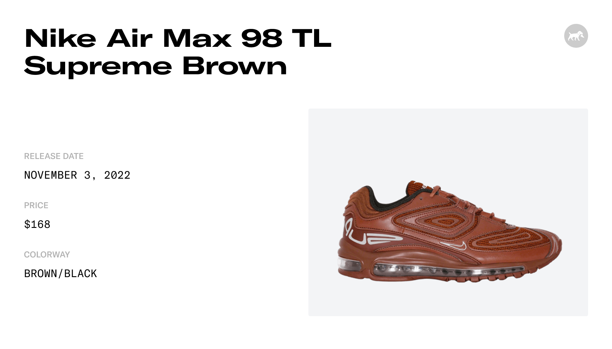 Nike Air Max 98 TL Supreme Brown - DR1033-200 Raffles & Where to Buy