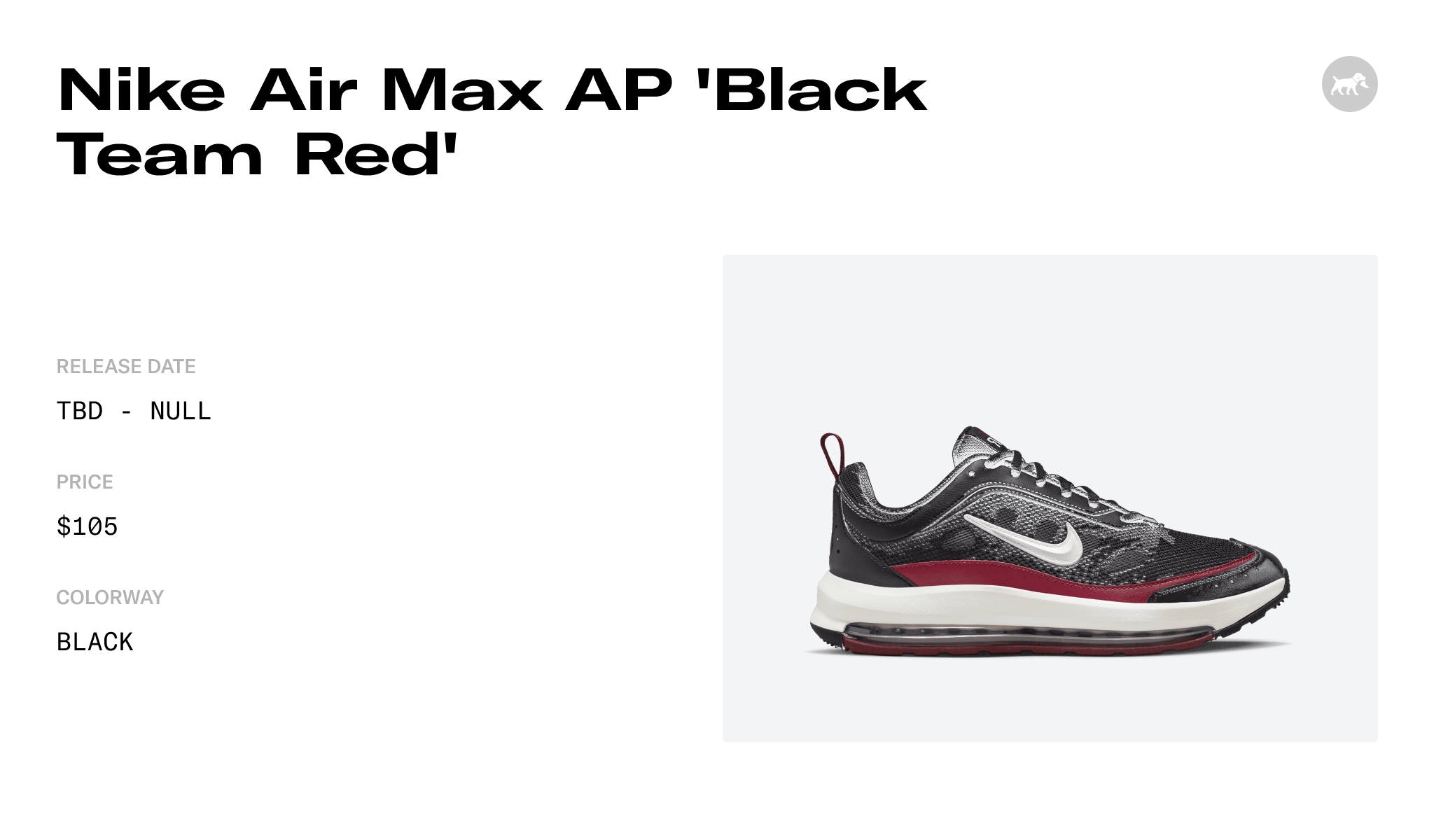 Nike Air Max AP 'Black Team Red' - DQ3959-001 Release Info
