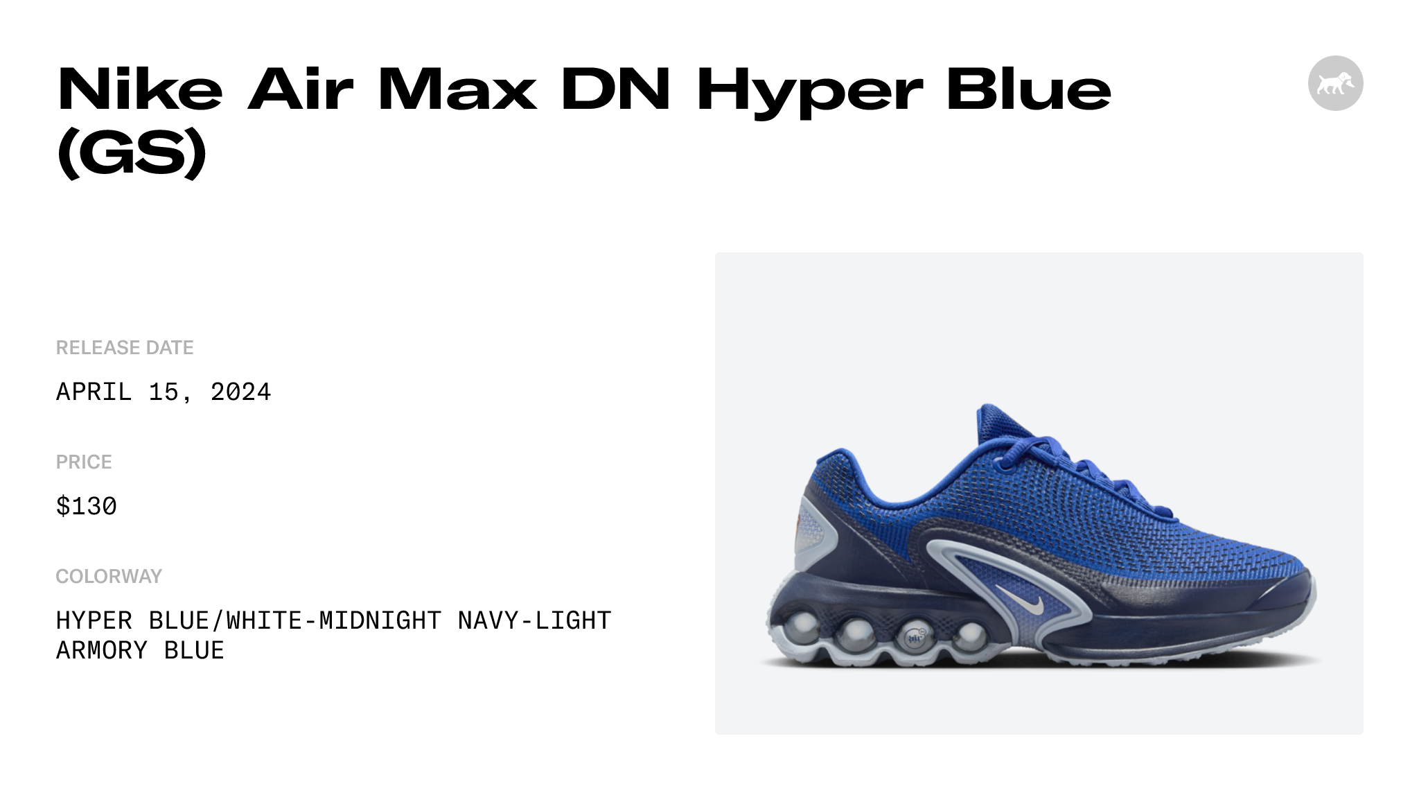 Nike Air Max DN Hyper Blue (GS) - FB8987-400 Raffles & Where to Buy